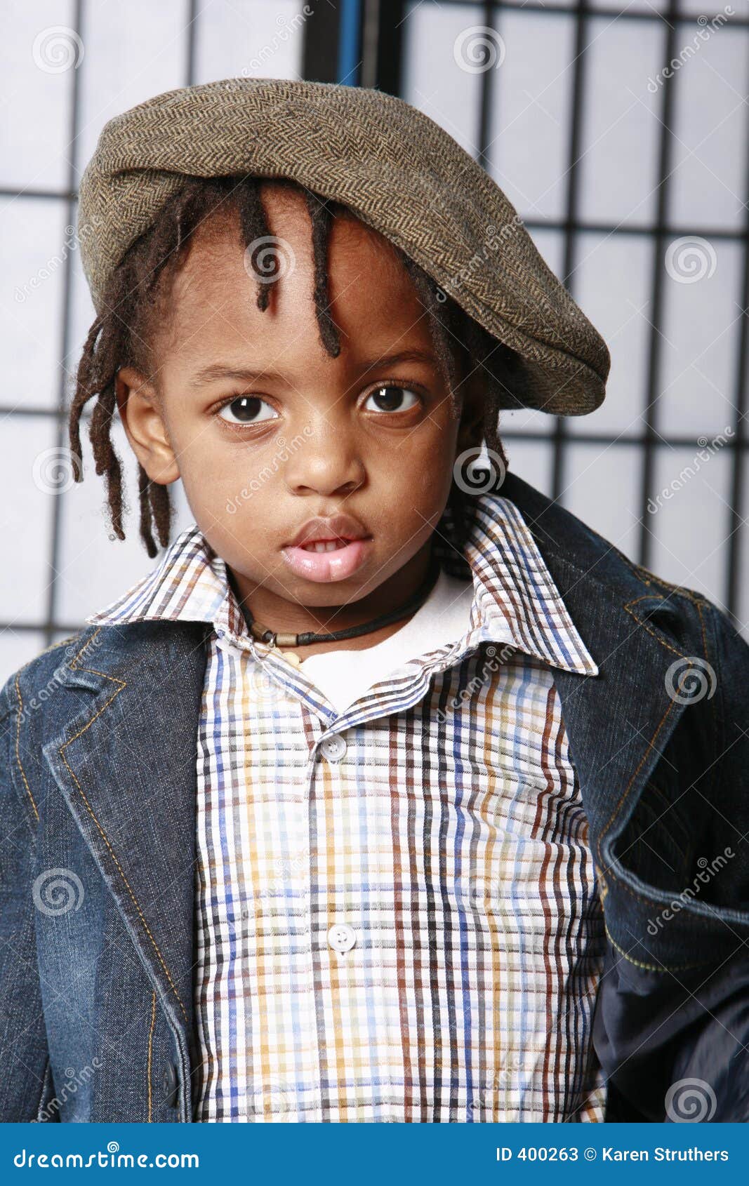 Cute boy in a cap stock image. Image of ethnic, fashion - 400263
