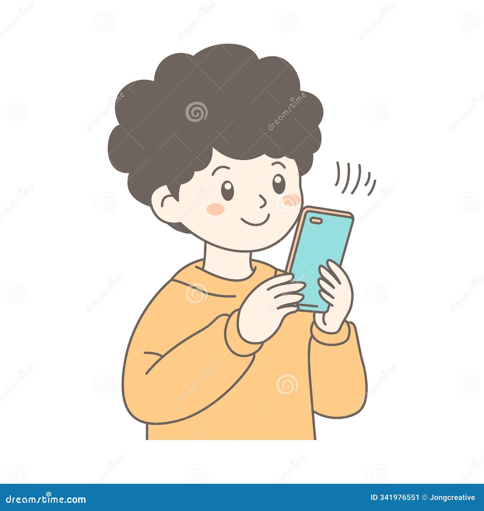 Boy Playing Gadget. Child With Tablet. Kid Gamer Cartoon Vector ...