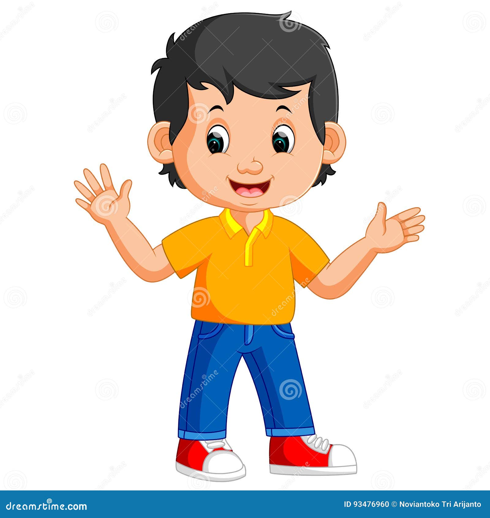Cute Boy Cartoon Good Posing Stock Vector - Illustration of cheerful ...