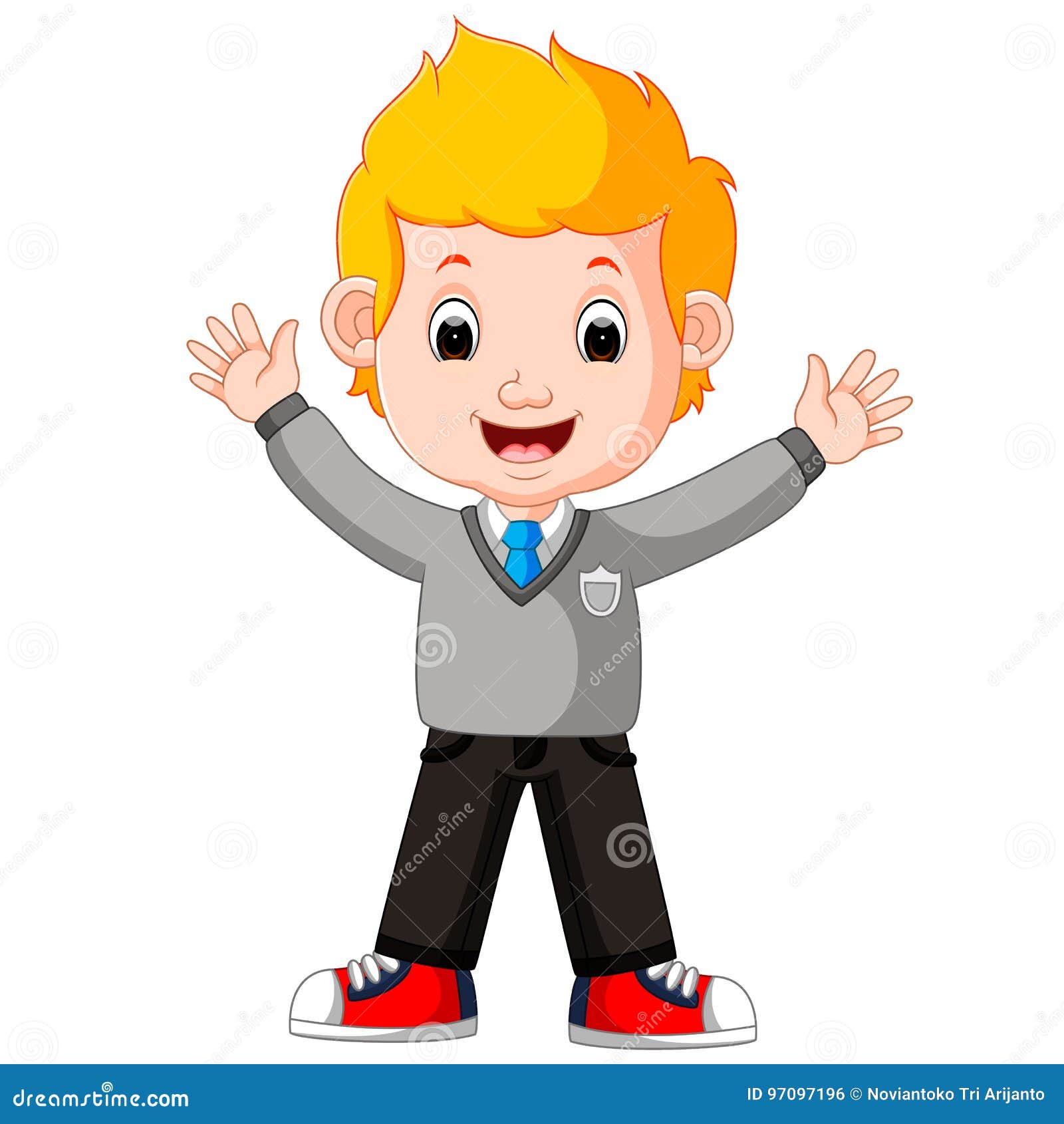Cute Boy Cartoon Good Posing Stock Vector - Illustration of kids, happy ...