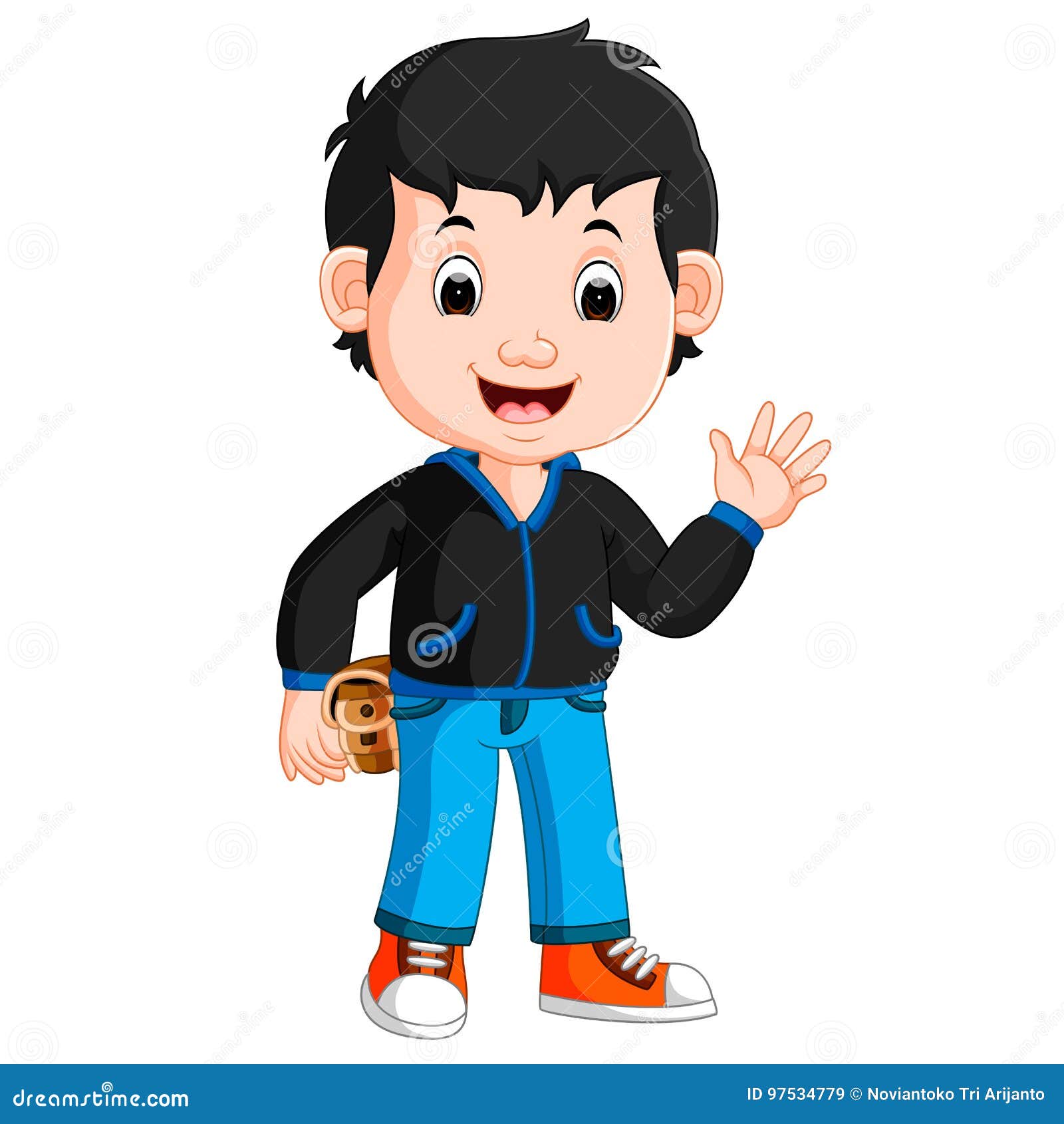 Cute Boy Cartoon Good Posing Stock Vector - Illustration of cute, hair ...