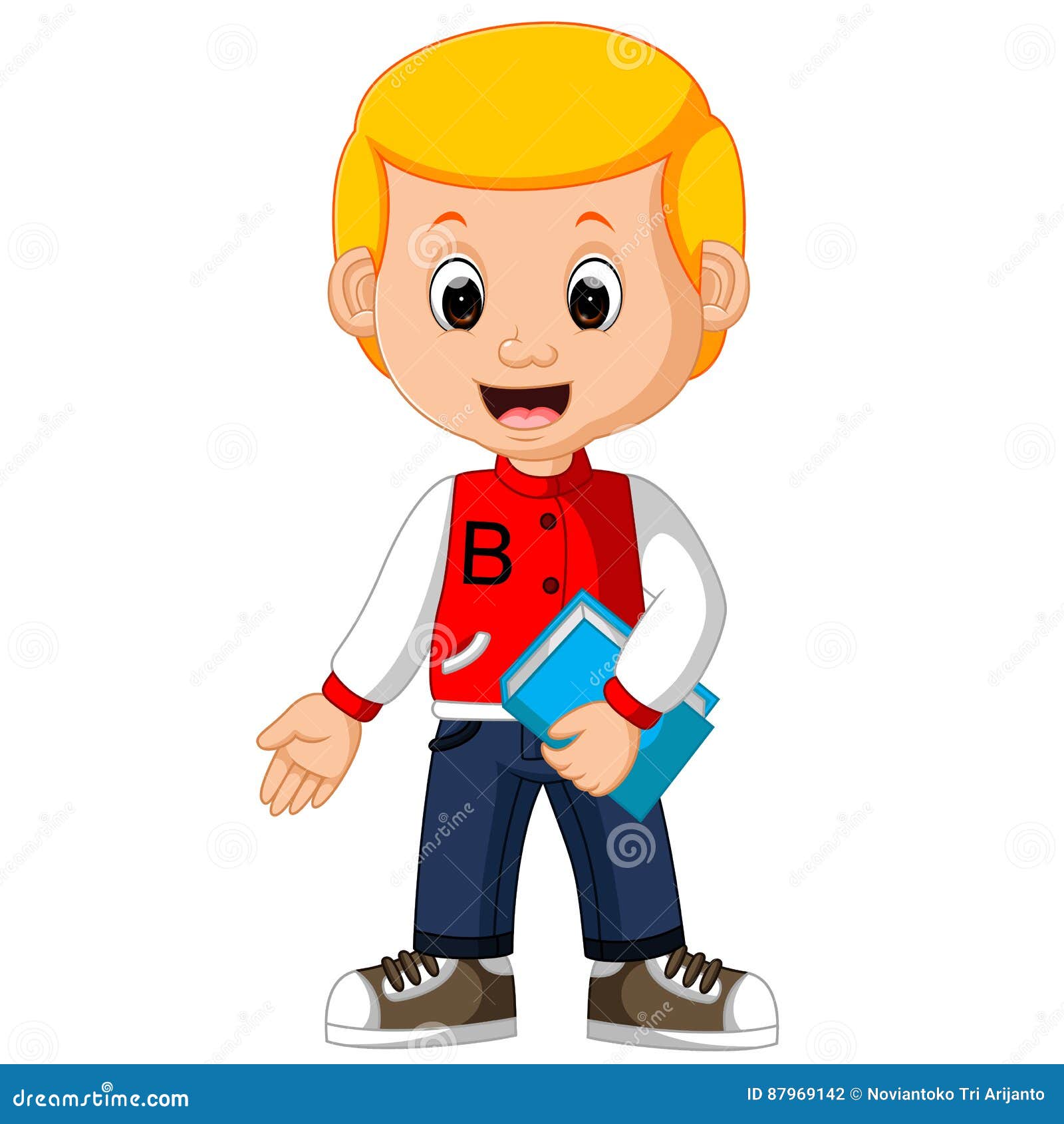 Cute Boy Cartoon Vector Illustration | CartoonDealer.com #87969142