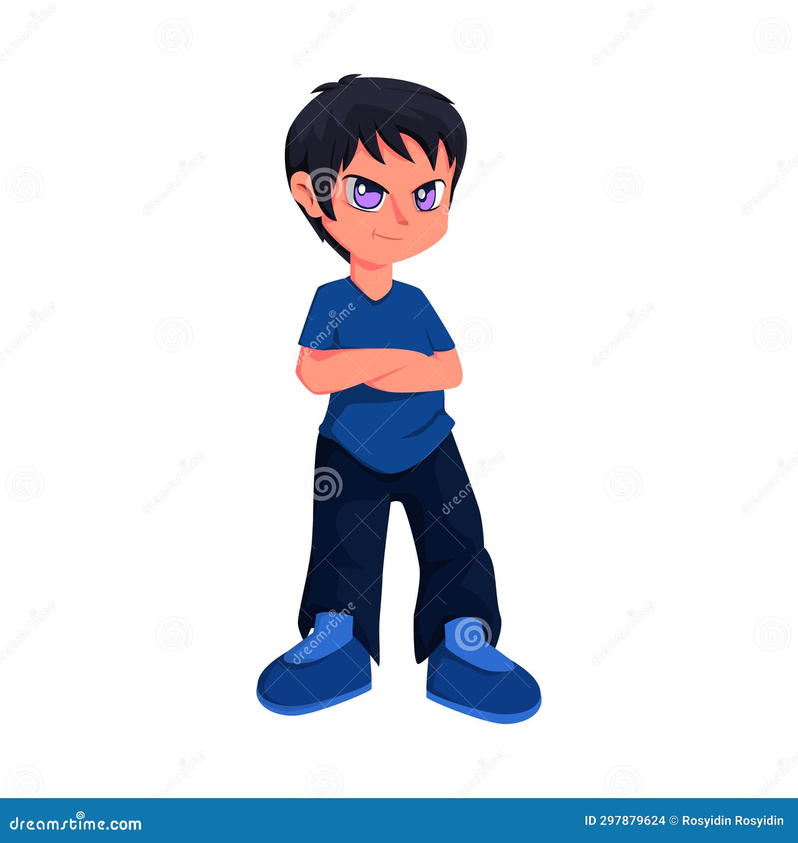 Cute Cool Boy Character Illustration Stock Vector - Illustration of ...