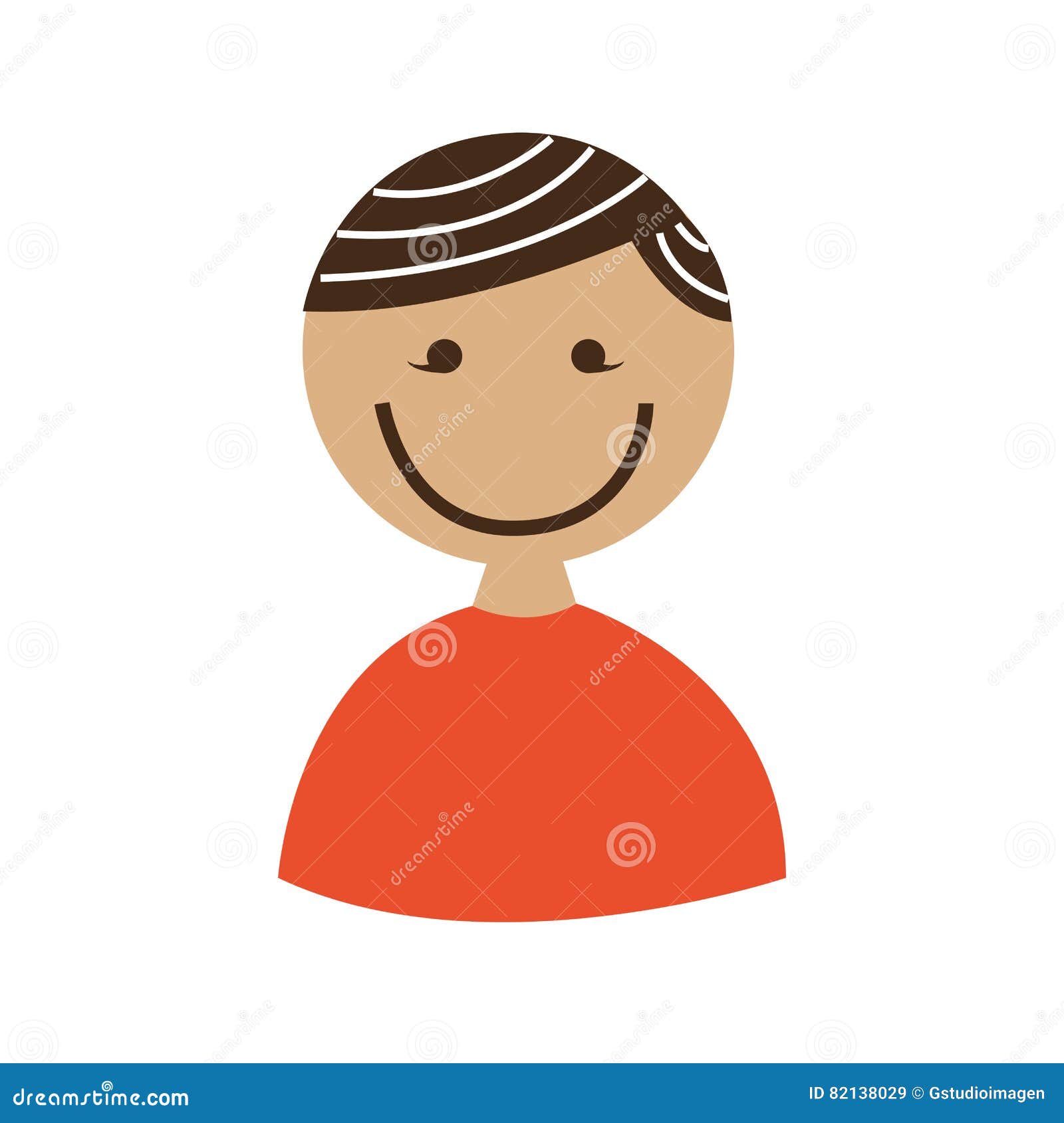 Cute boy character icon stock illustration. Illustration of pretty ...