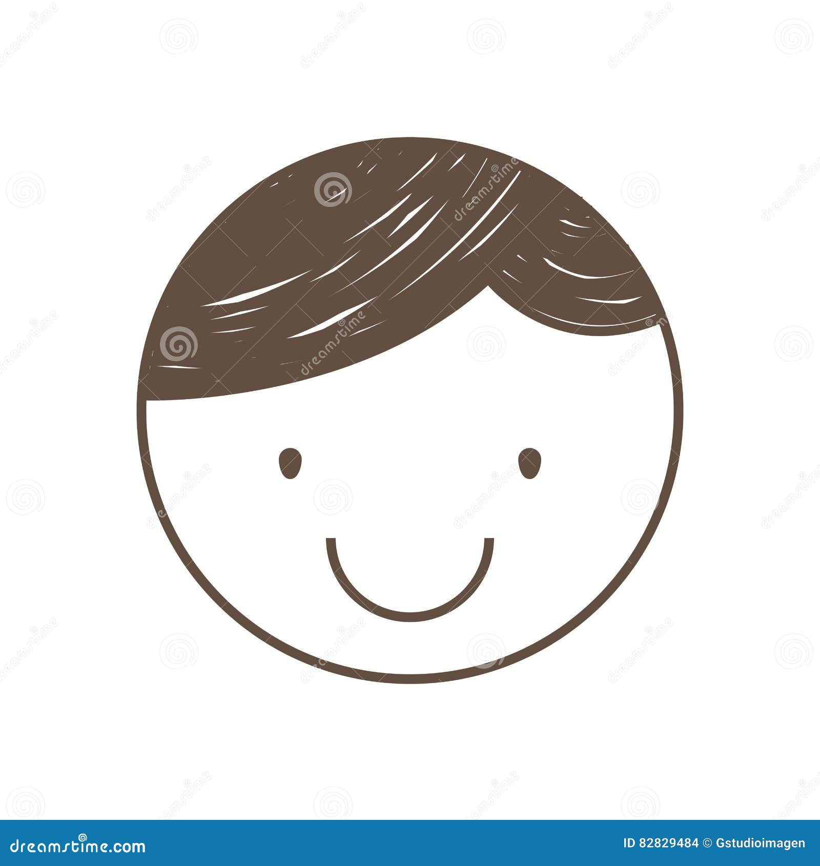 Cute boy character icon stock illustration. Illustration of cute - 82829484