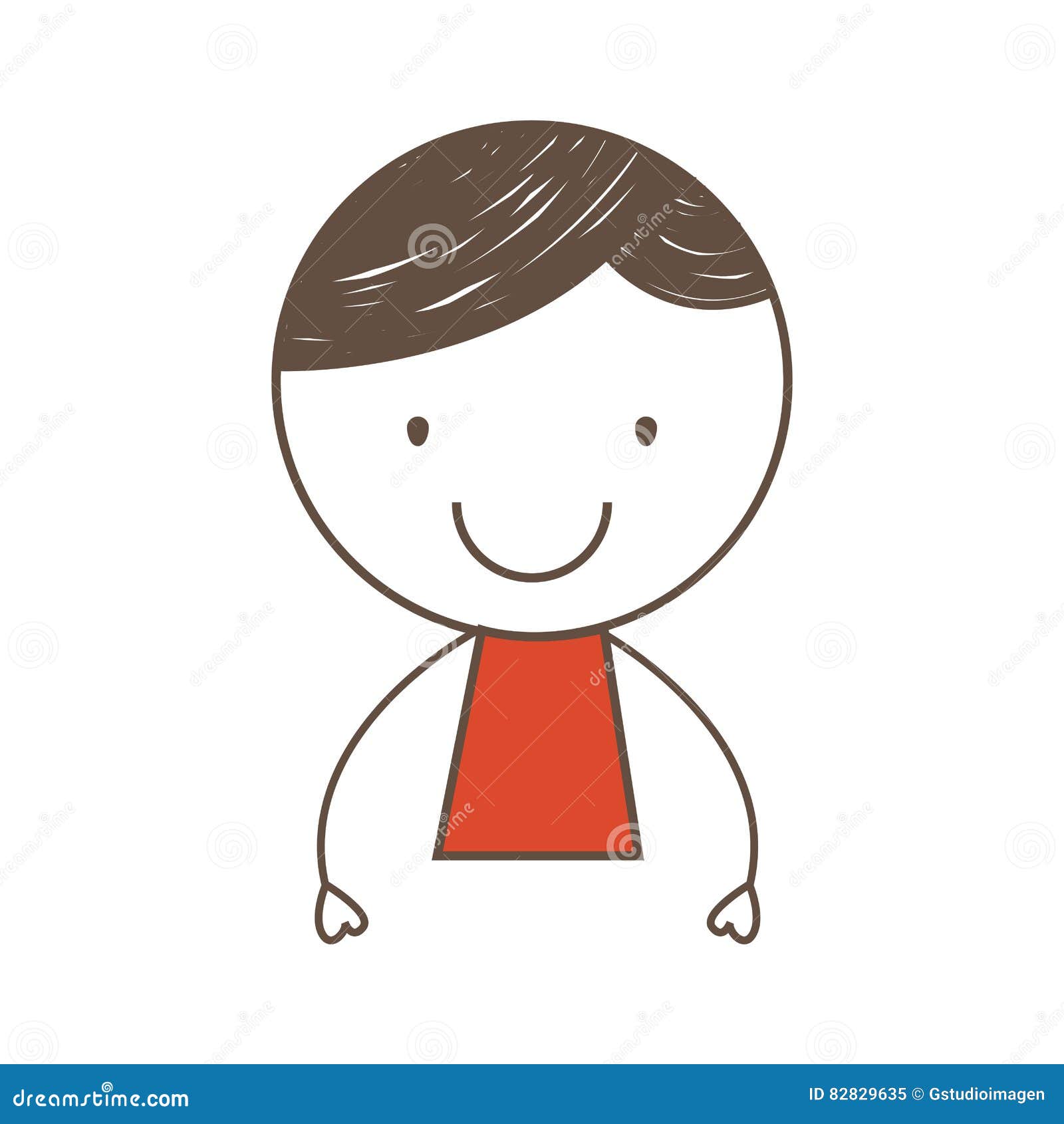 Cute boy character icon stock illustration. Illustration of lovely ...