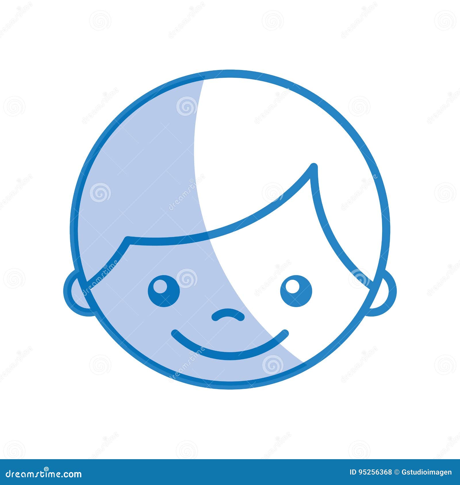 Cute boy character icon stock vector. Illustration of design - 95256368