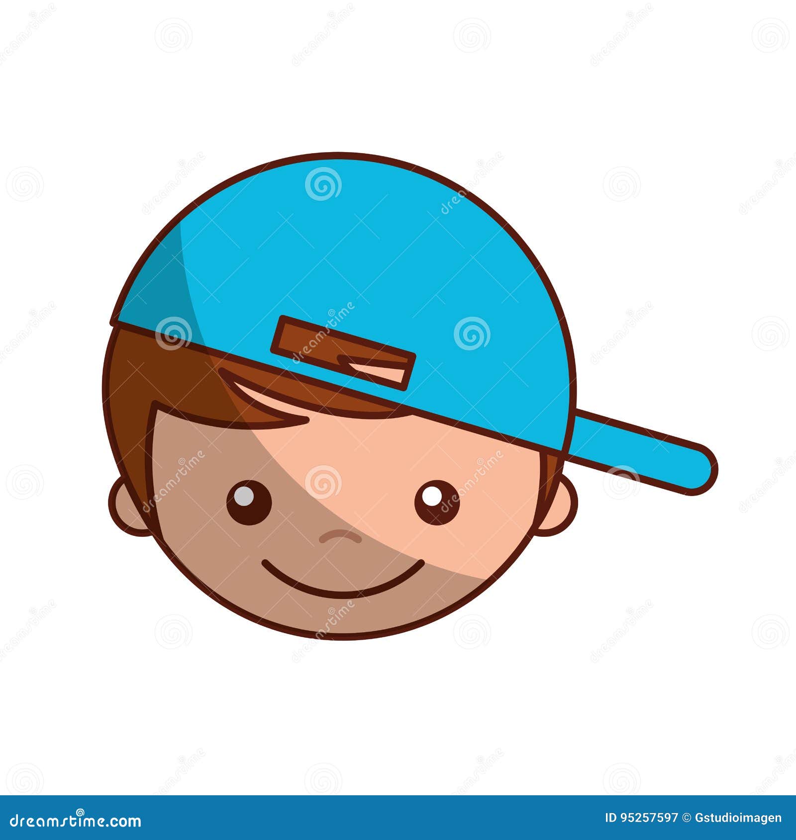 Cute boy character icon stock vector. Illustration of pretty - 95257597