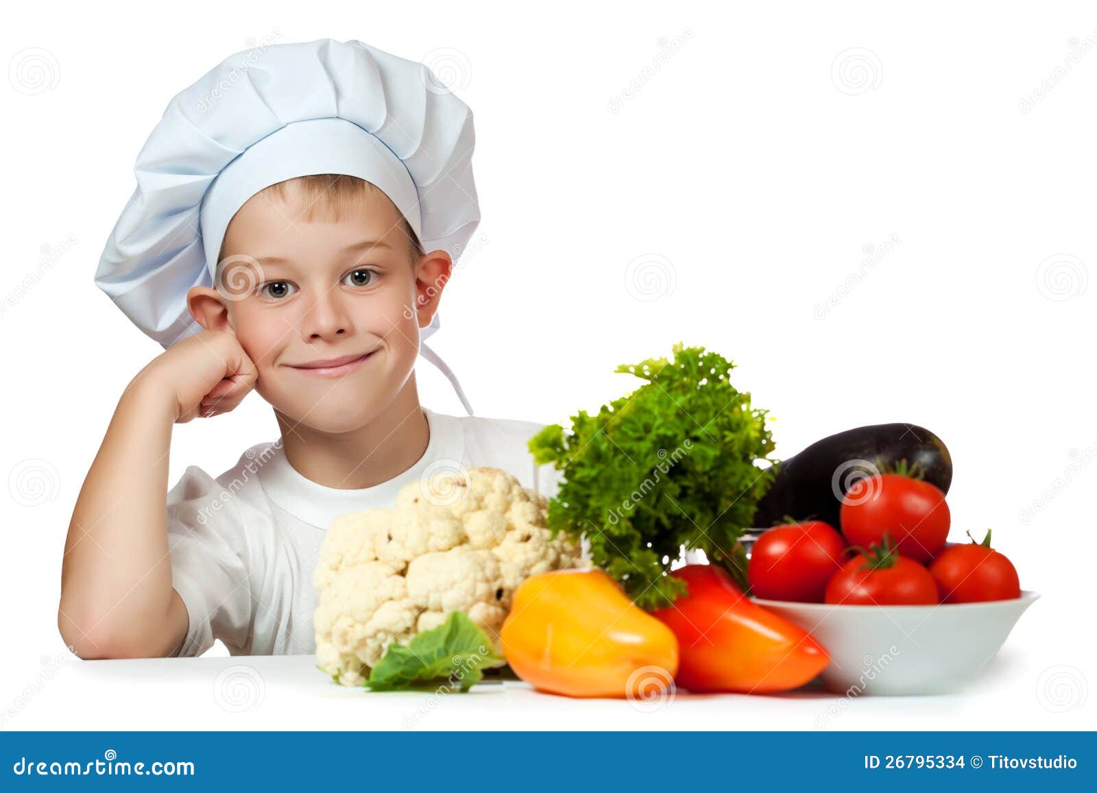 Cute Boy Chef is Smiling. Isolated Stock Photo - Image of macaroni ...