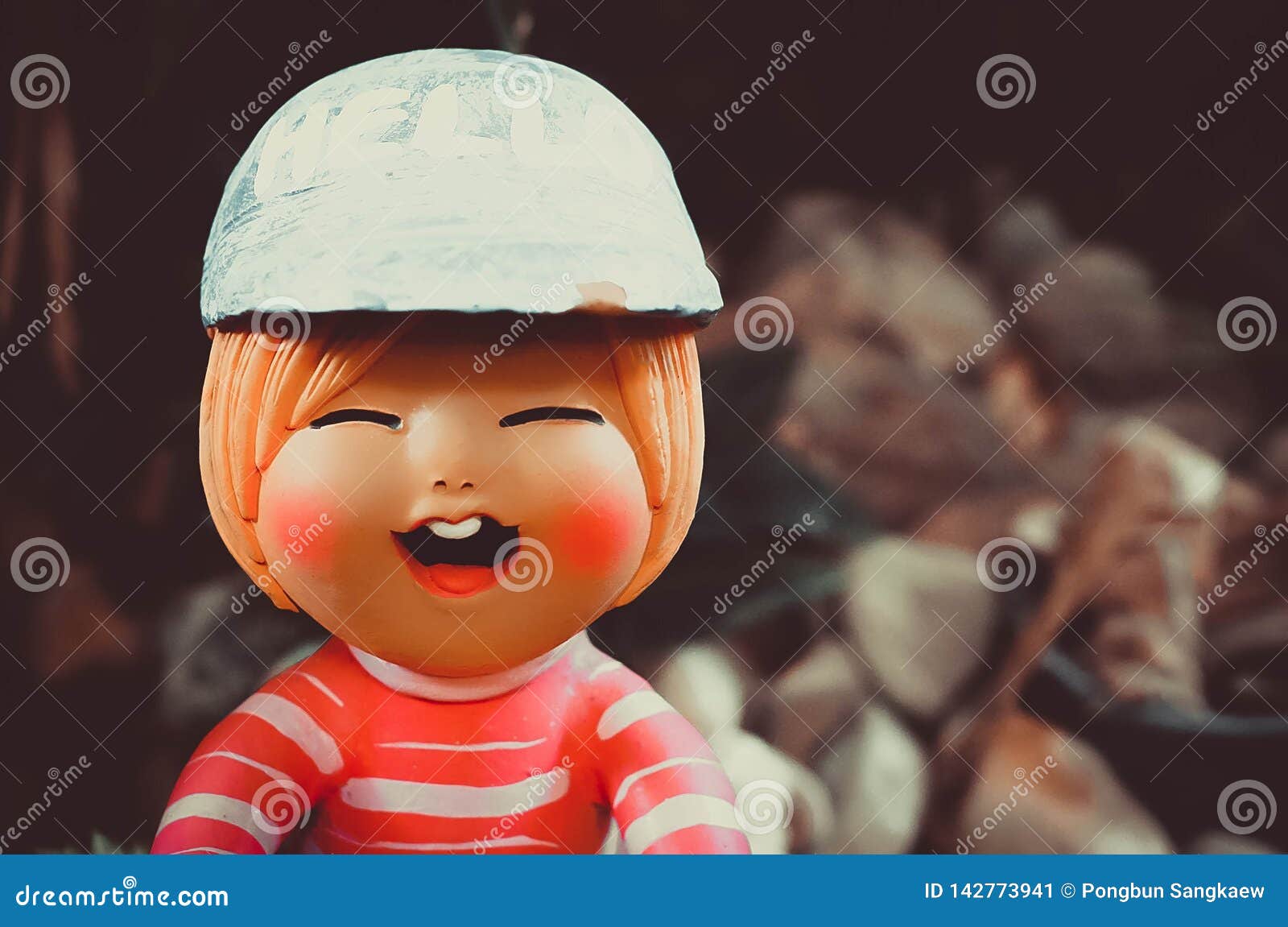 Cute boy clay doll smile stock image. Image of girl - 142773941