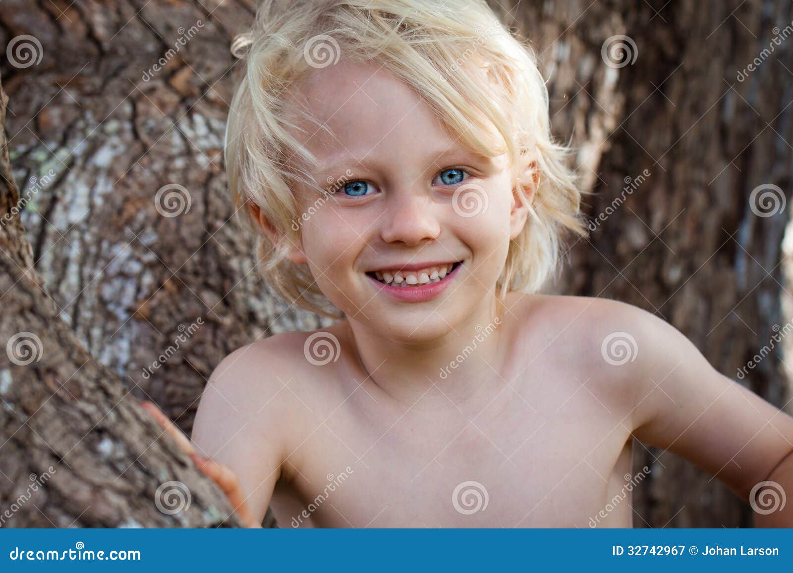 Cute boy climbing trees stock image. Image of adorable - 32742967