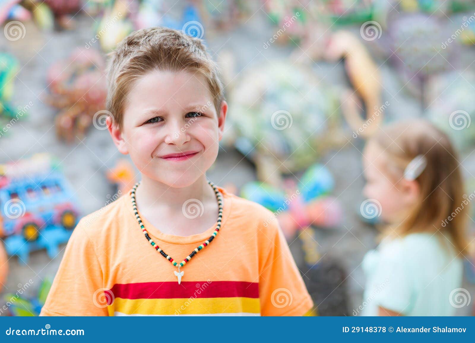 Cute boy at crafts market stock photo. Image of outdoor - 29148378