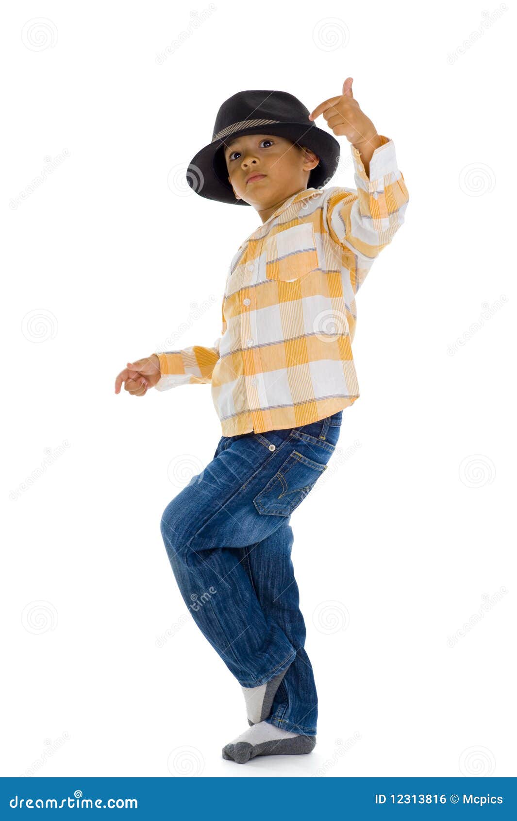 Cute boy dancing stock photo. Image of handsome, multiethnic - 12313816