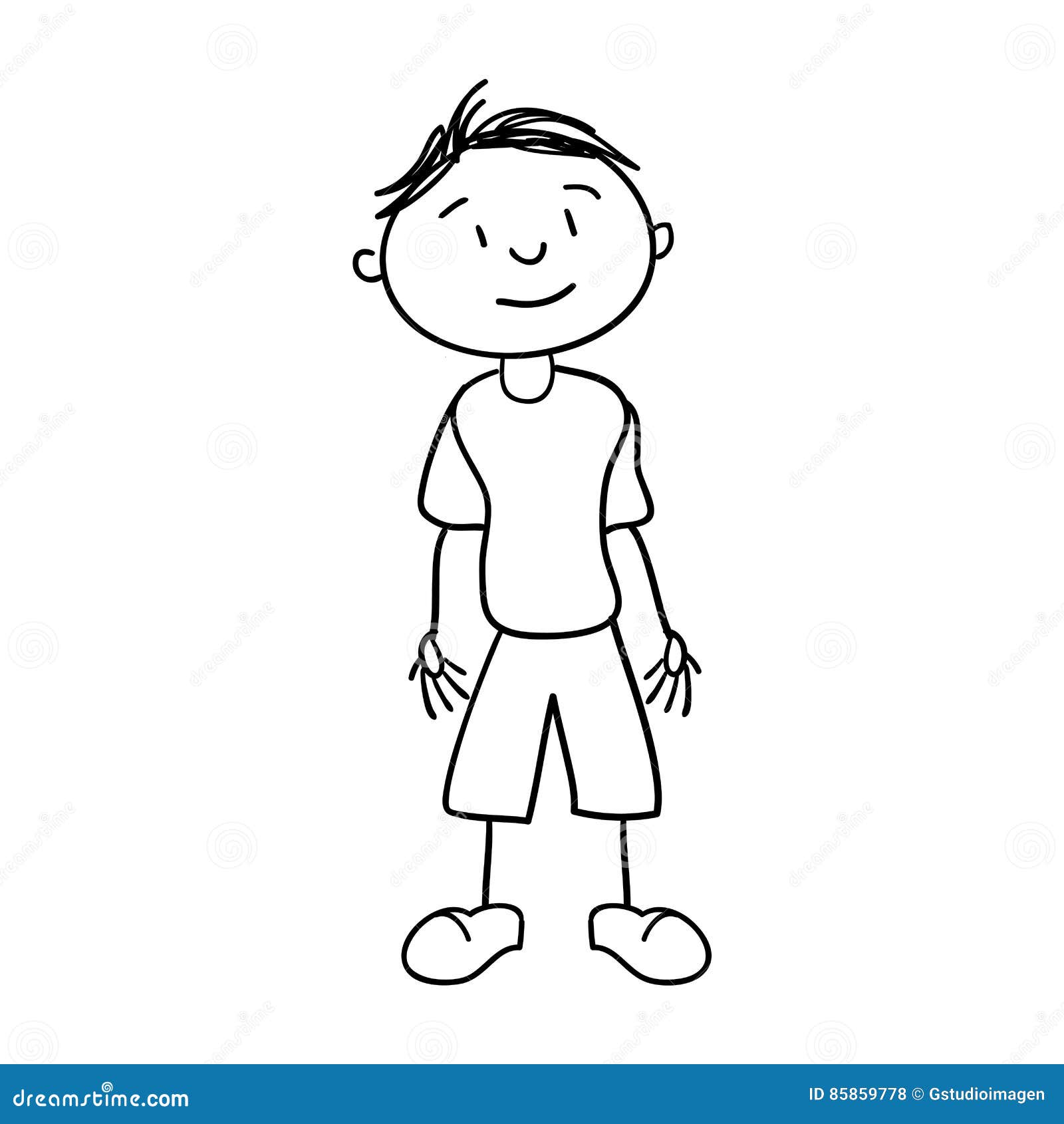 Cute boy drawing icon stock vector. Illustration of male - 85859778