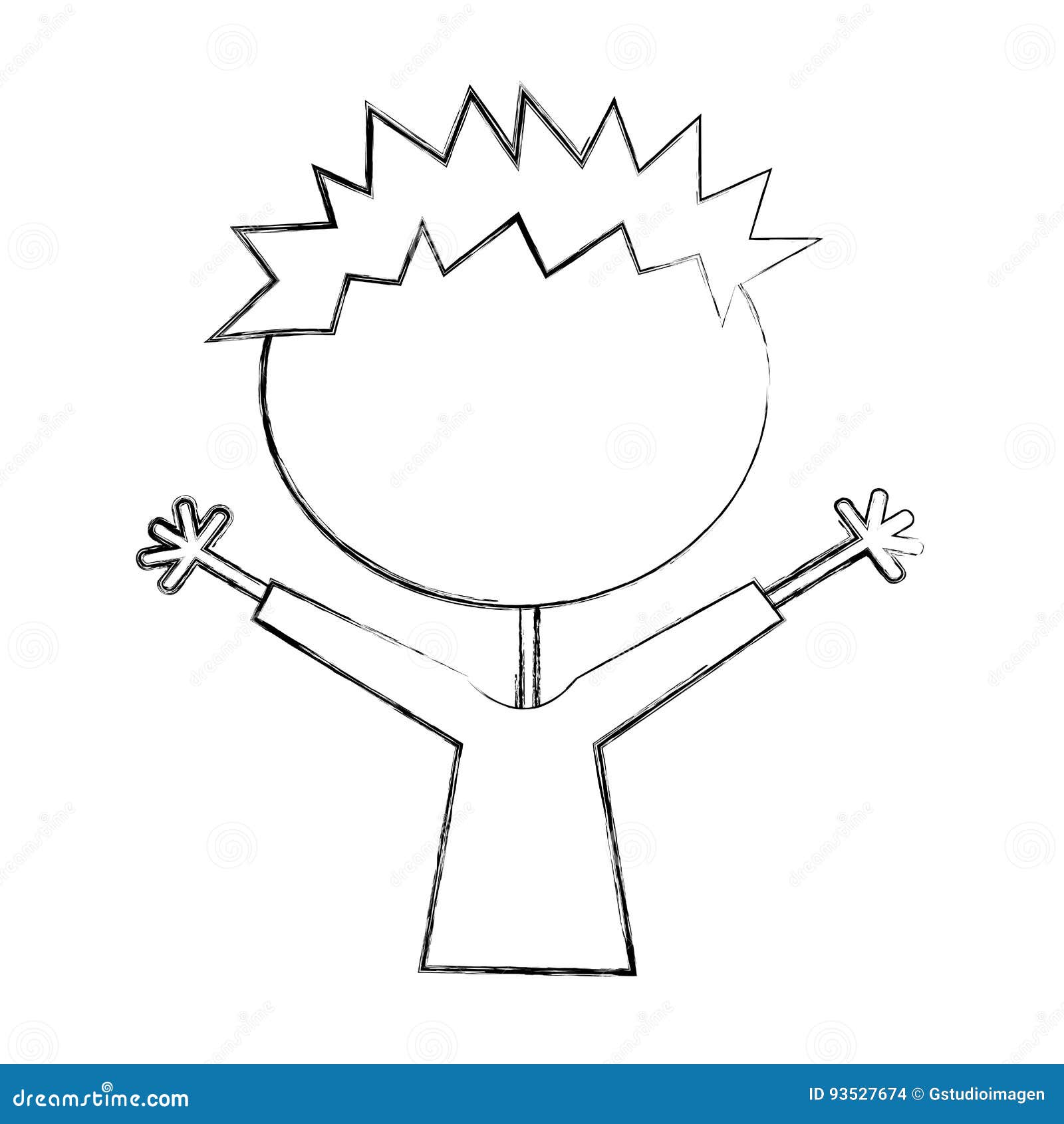 Cute boy drawing icon stock vector. Illustration of child - 93527674