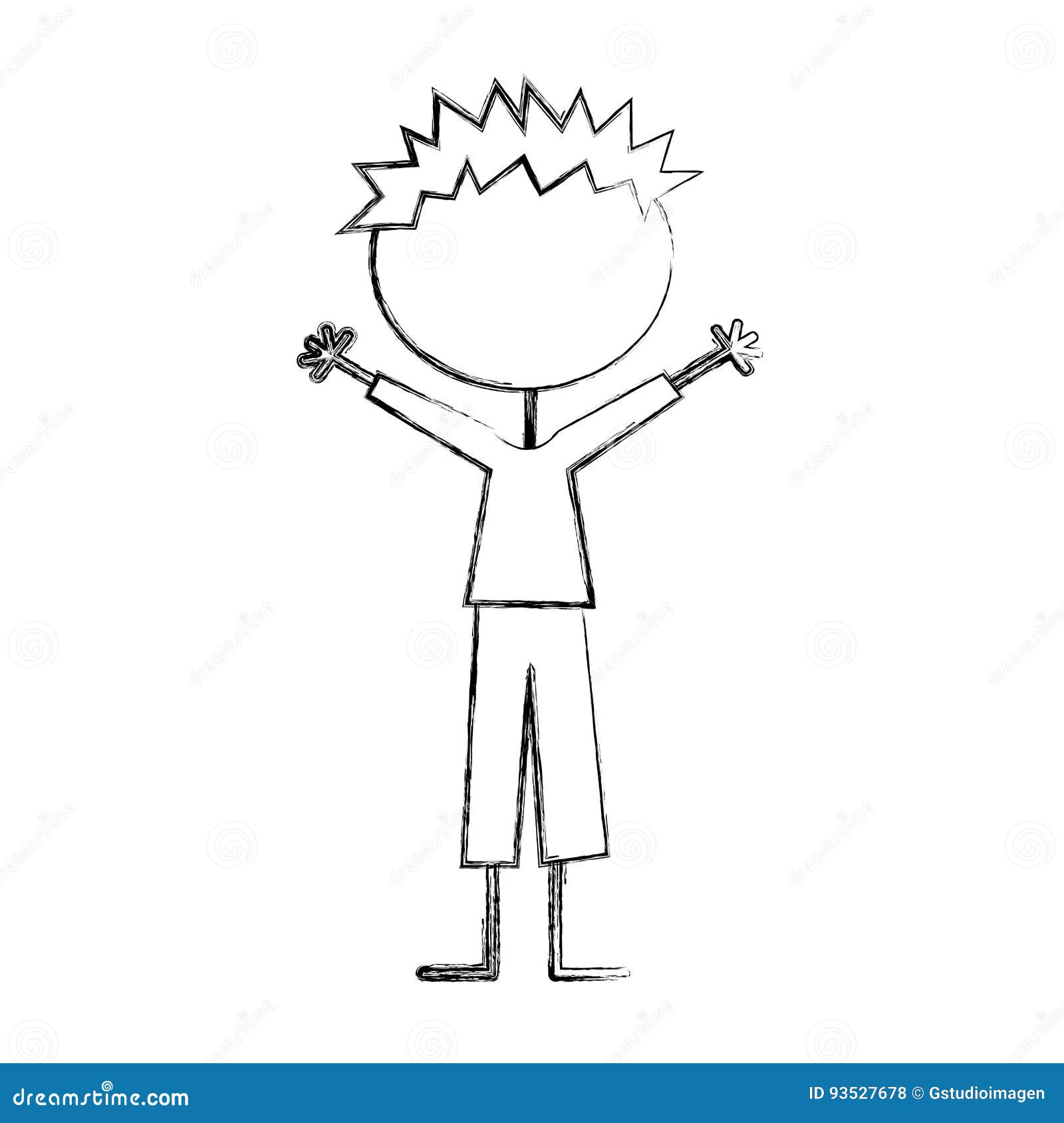 Cute boy drawing icon stock vector. Illustration of drawing - 93527678