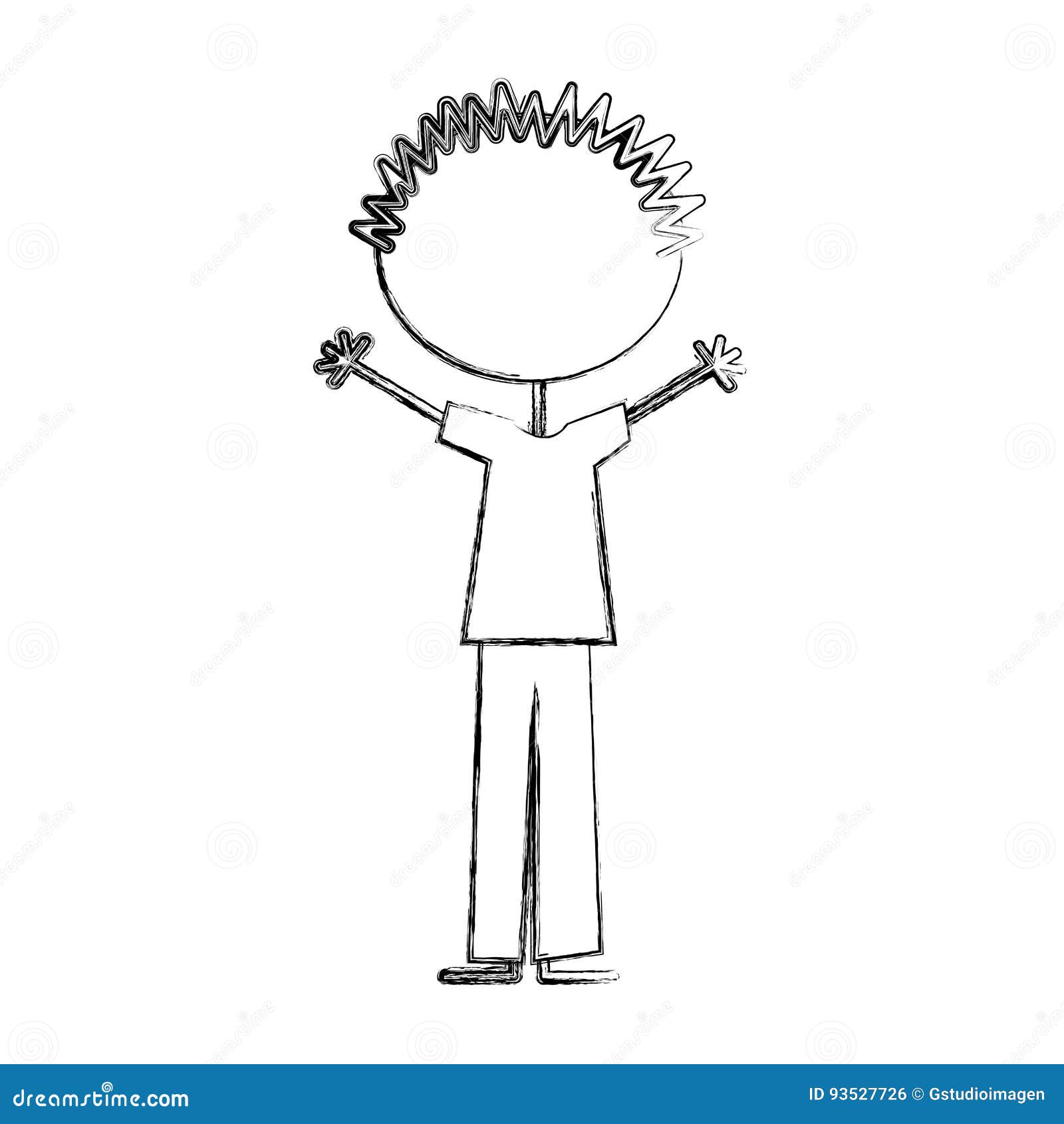 Cute boy drawing icon stock vector. Illustration of nice - 93527726