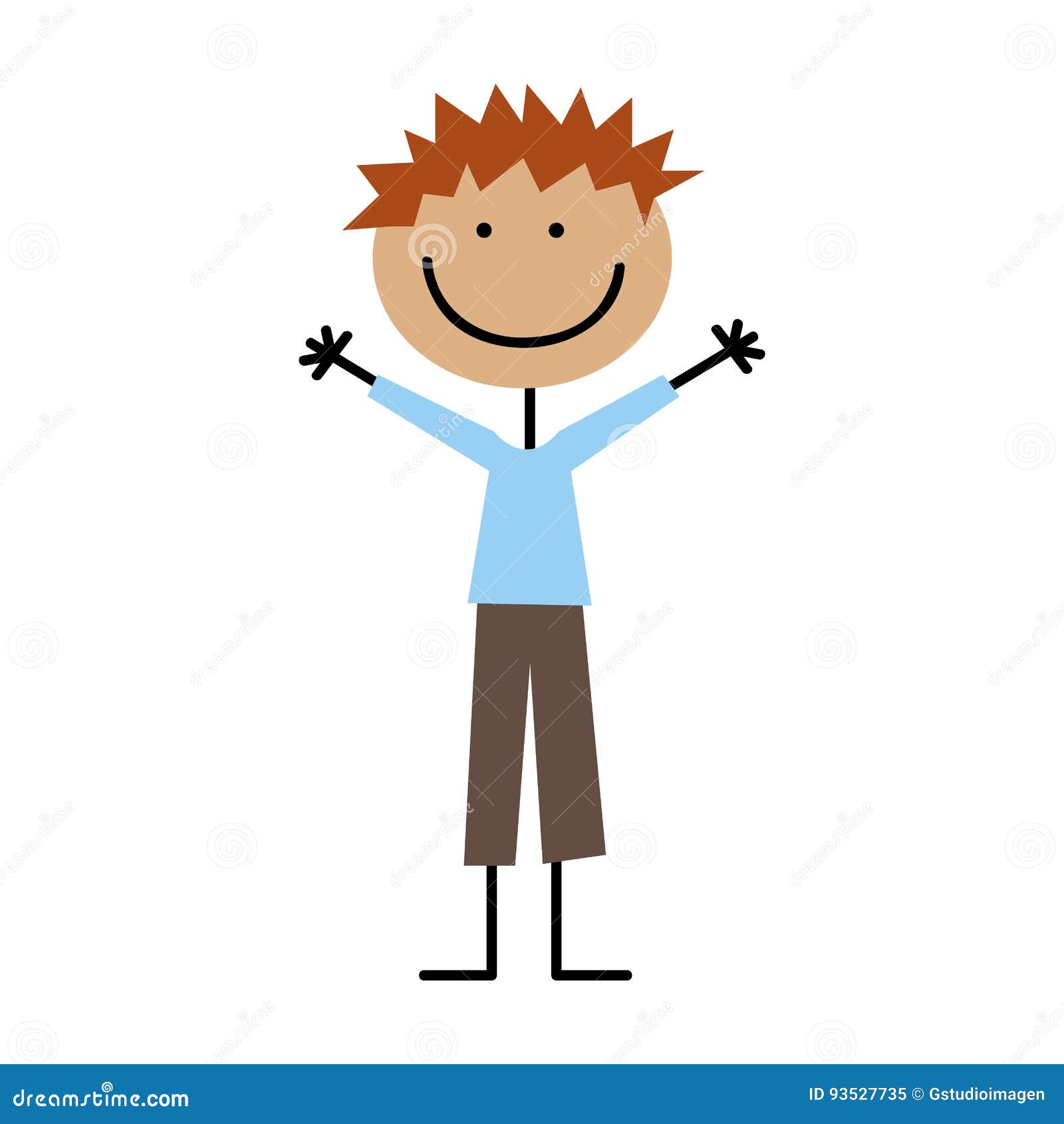 Cute boy drawing icon stock vector. Illustration of little - 93527735