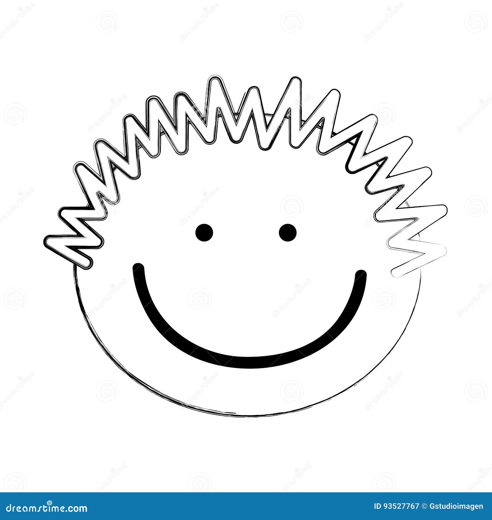 Cute boy drawing icon stock vector. Illustration of person - 93527767