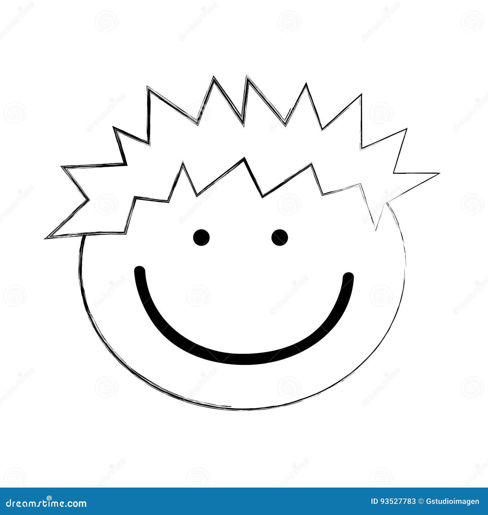 Cute boy drawing icon stock vector. Illustration of icon - 93527783