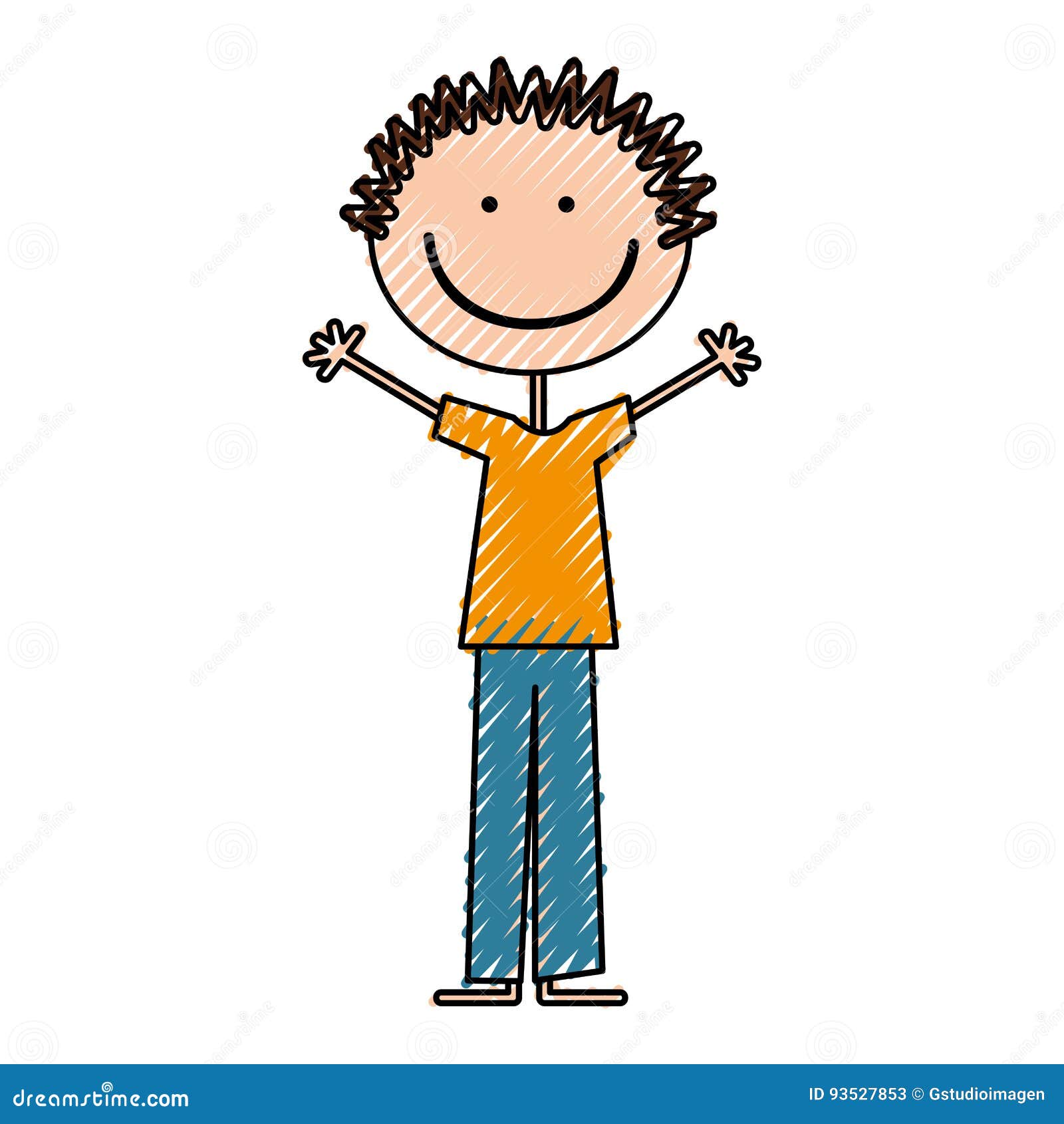 Cute boy drawing icon stock vector. Illustration of vector - 93527853