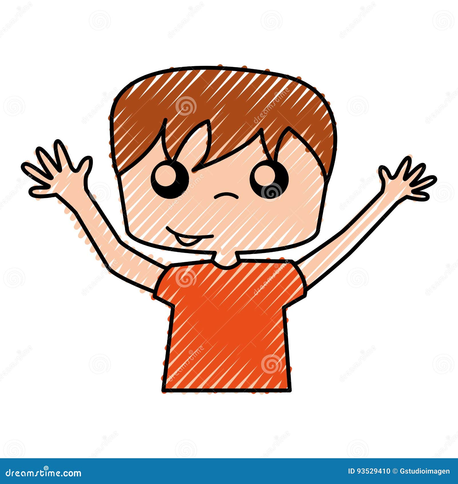 Cute boy drawing icon stock vector. Illustration of small - 93529410