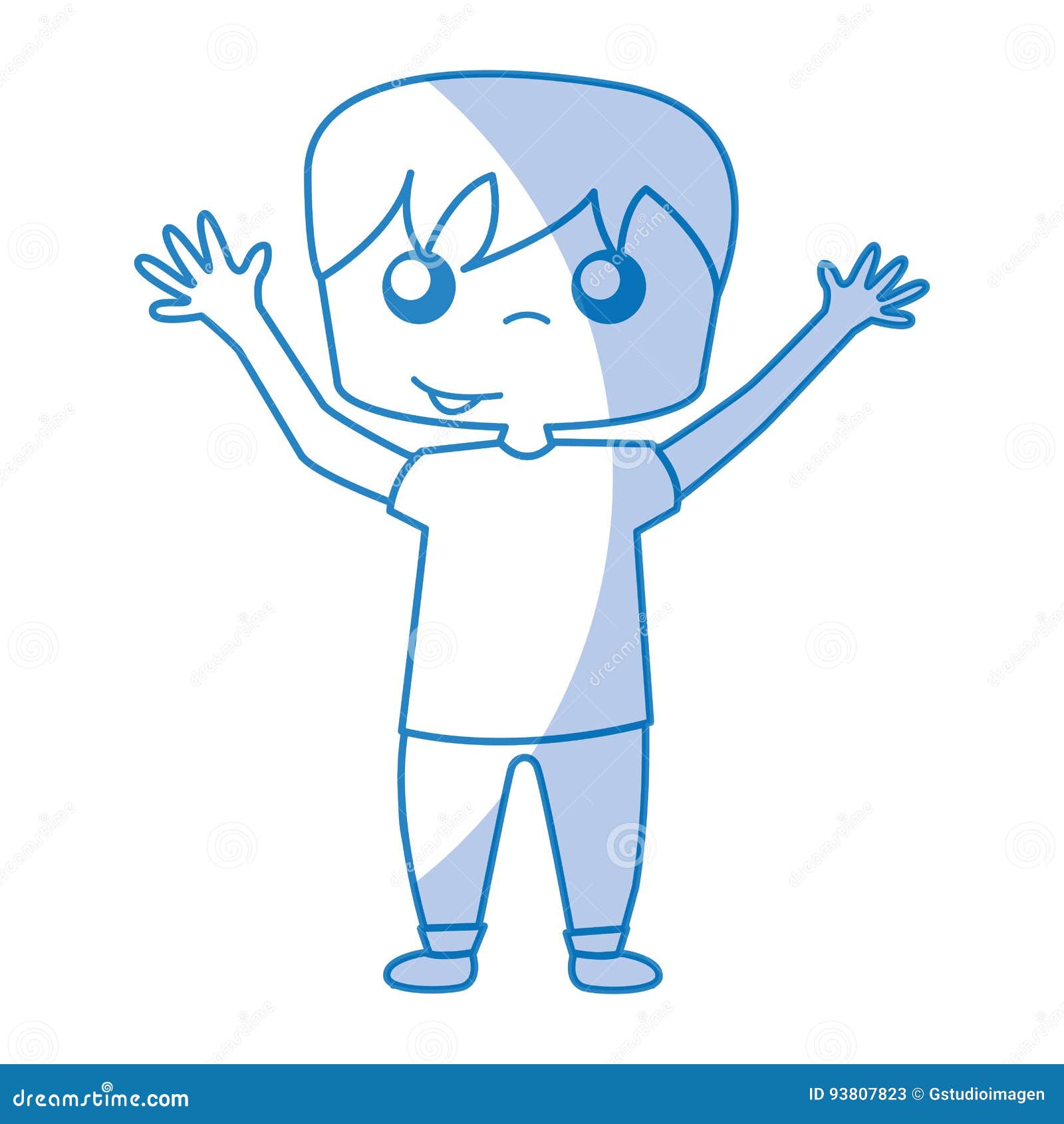 Cute boy drawing icon stock vector. Illustration of child - 93807823