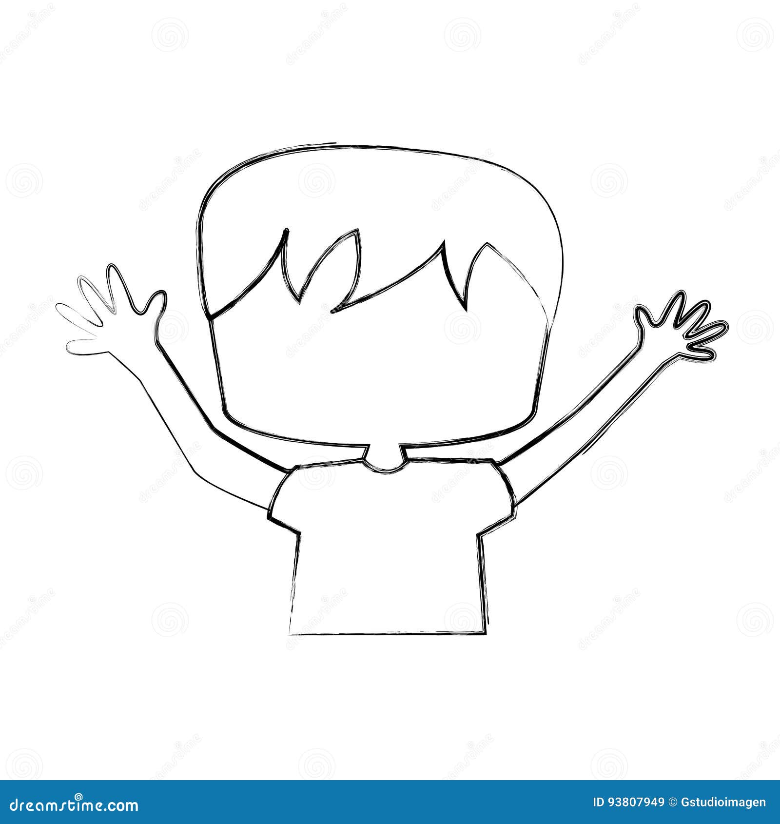 Cute boy drawing icon stock vector. Illustration of school - 93807949