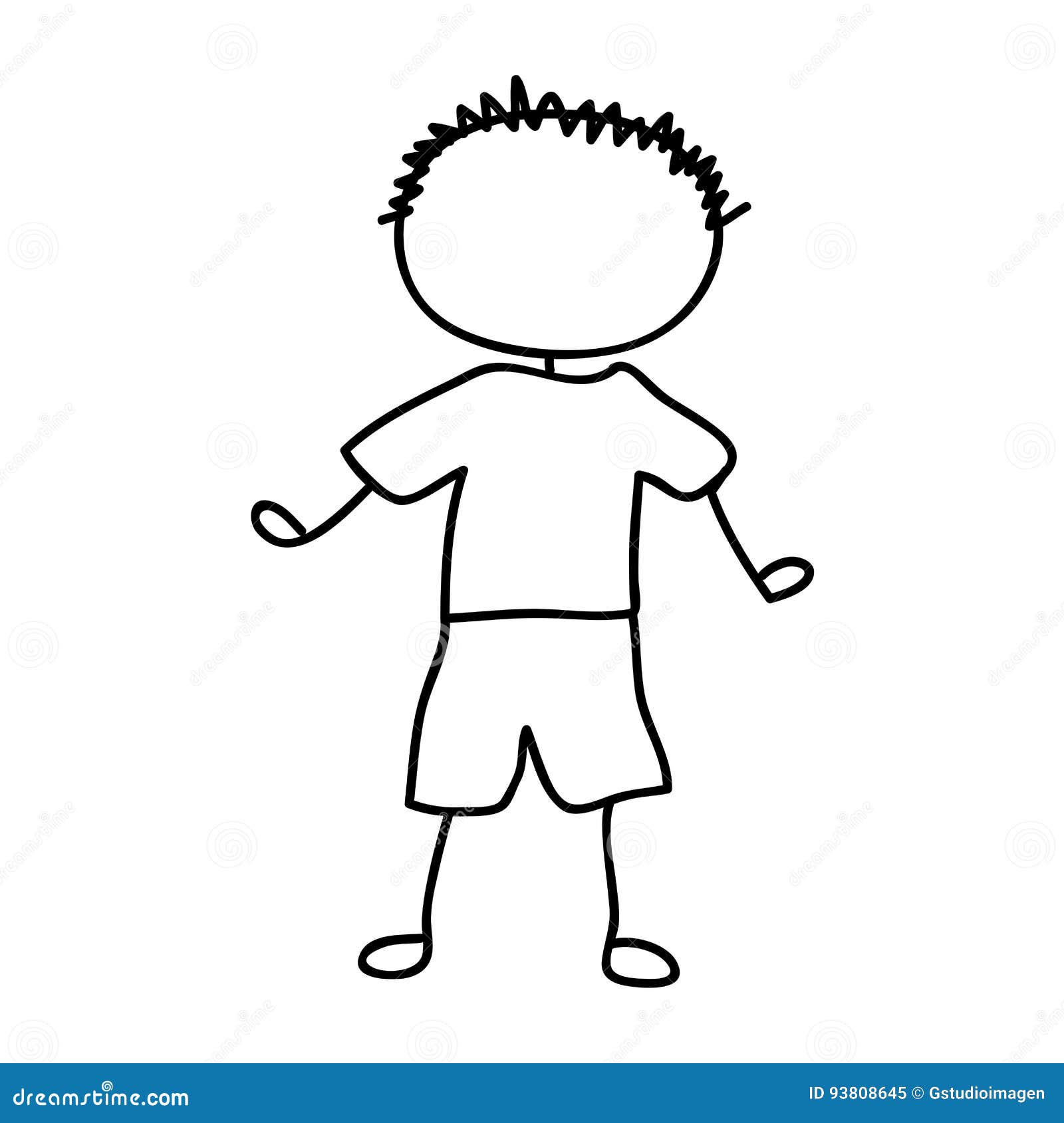 Cute boy drawing icon stock vector. Illustration of happy - 93808645