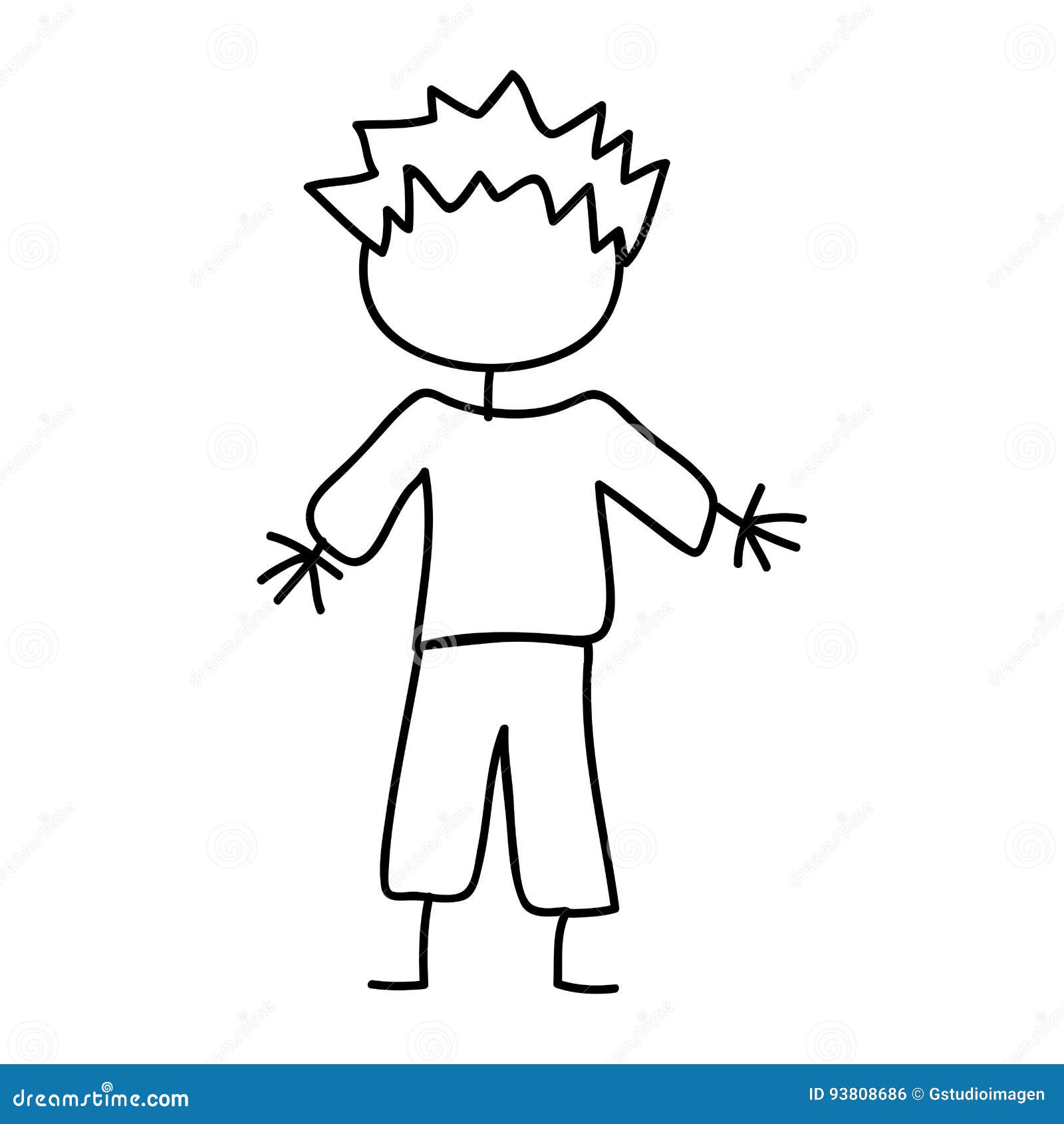 Cute boy drawing icon stock vector. Illustration of active - 93808686