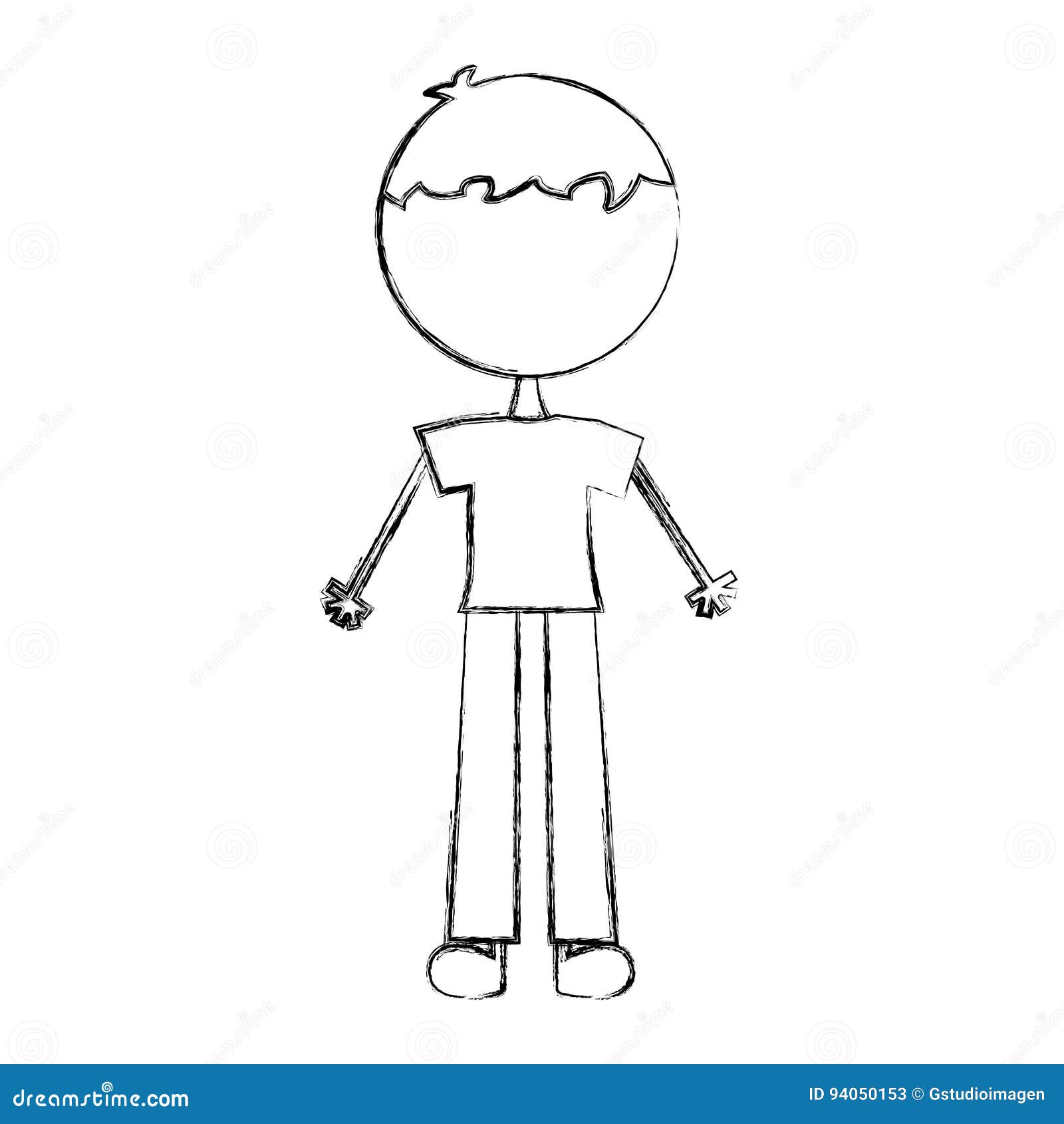 Cute boy drawing icon stock vector. Illustration of sweet - 94050153