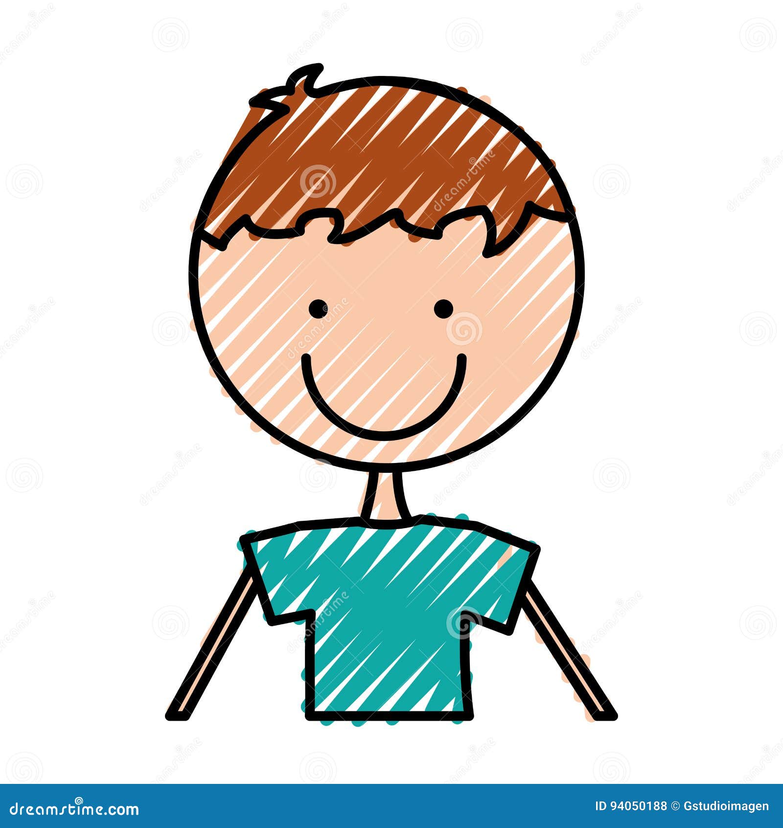 Cute boy drawing icon stock vector. Illustration of look - 94050188