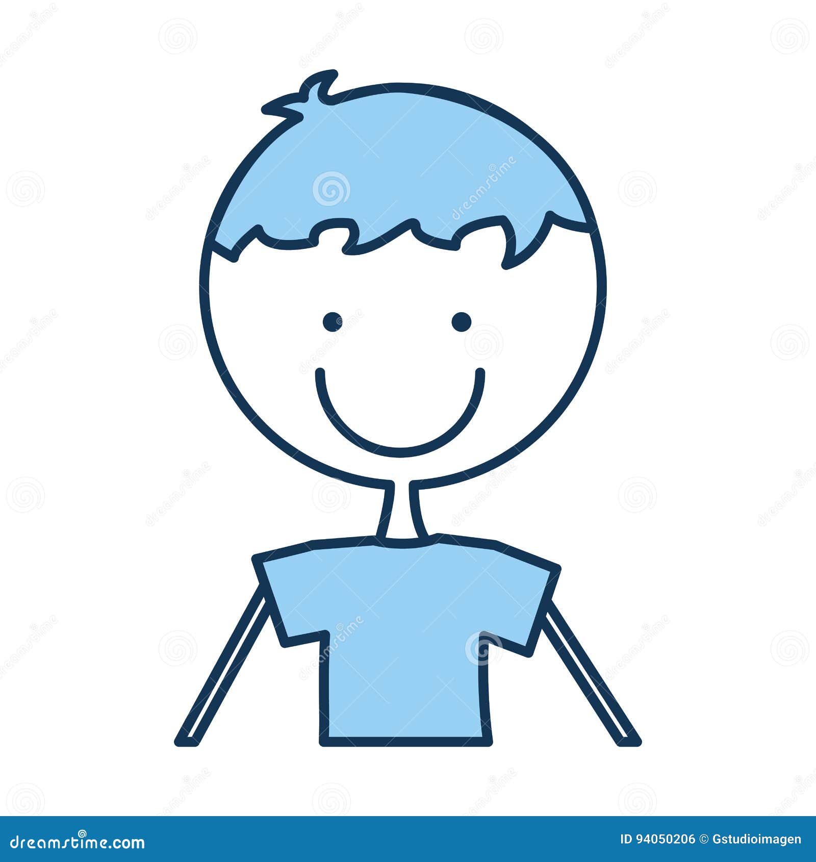 Cute boy drawing icon stock vector. Illustration of element - 94050206
