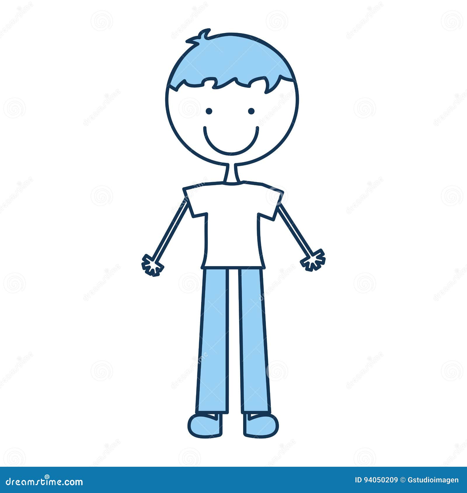 Cute boy drawing icon stock vector. Illustration of cool - 94050209