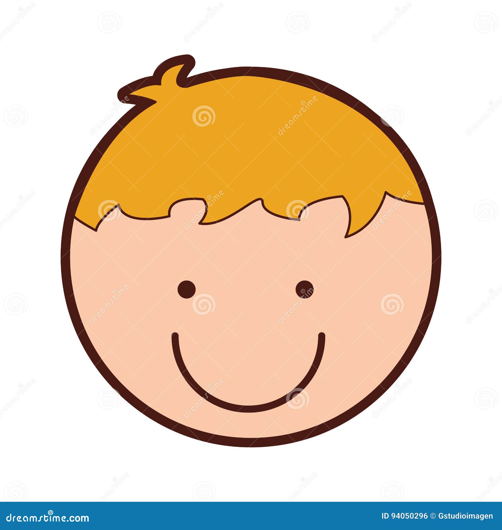 Cute boy drawing icon stock vector. Illustration of young - 94050296