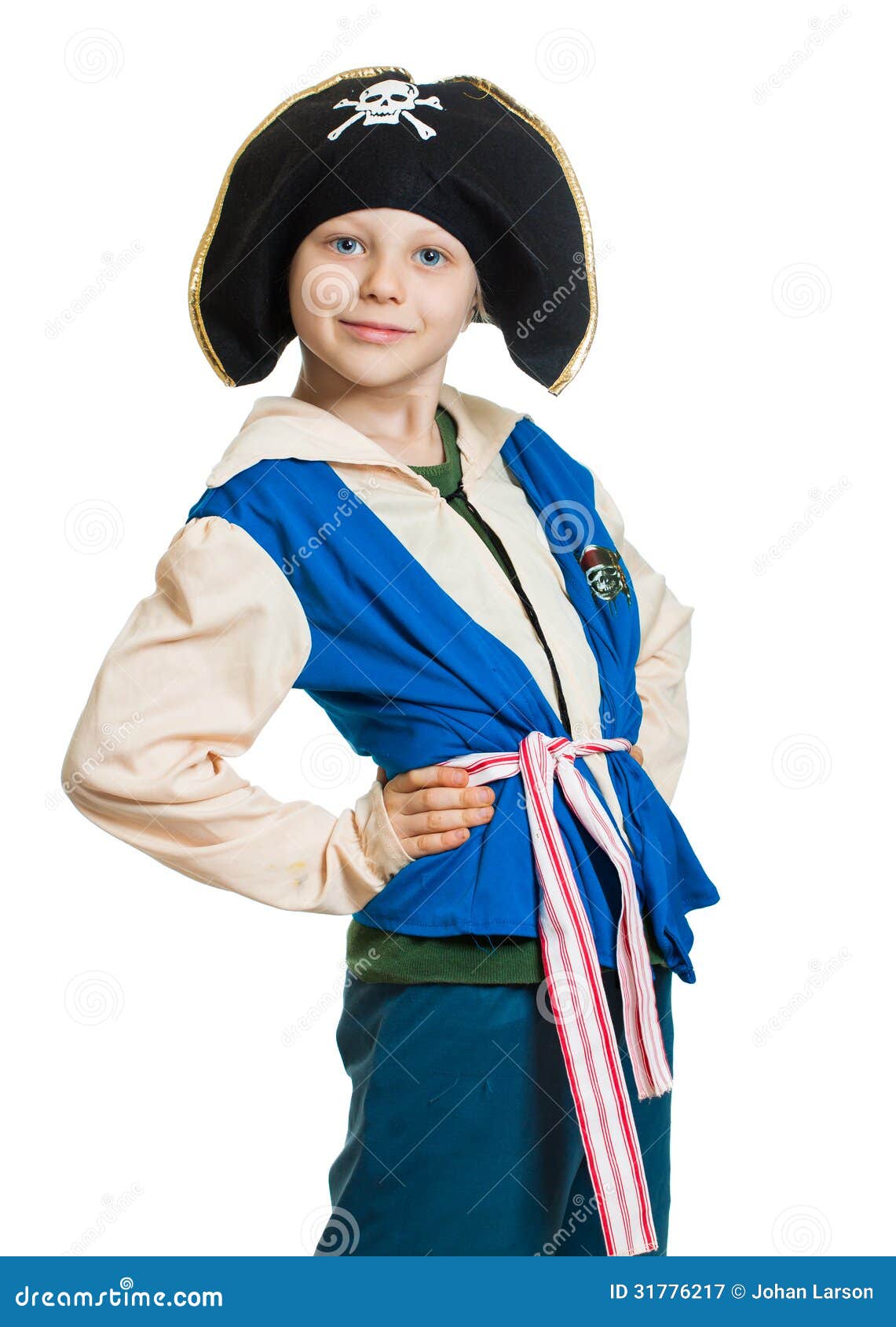 Cute boy dressed as pirate stock image. Image of scary - 31776217