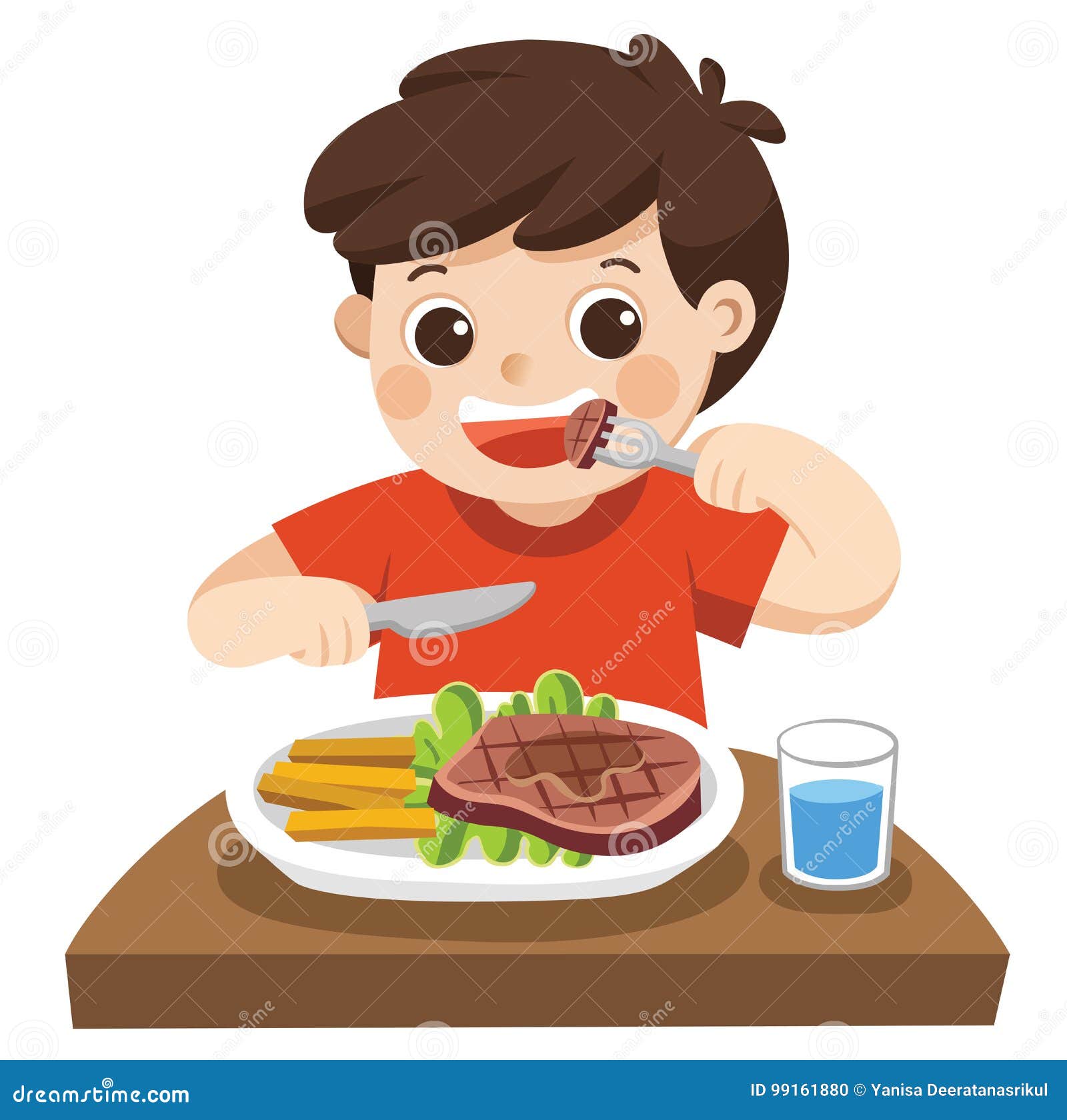 Vector Illustration Of Cartoon Little Cute Fat Boy Cartoon Vector ...