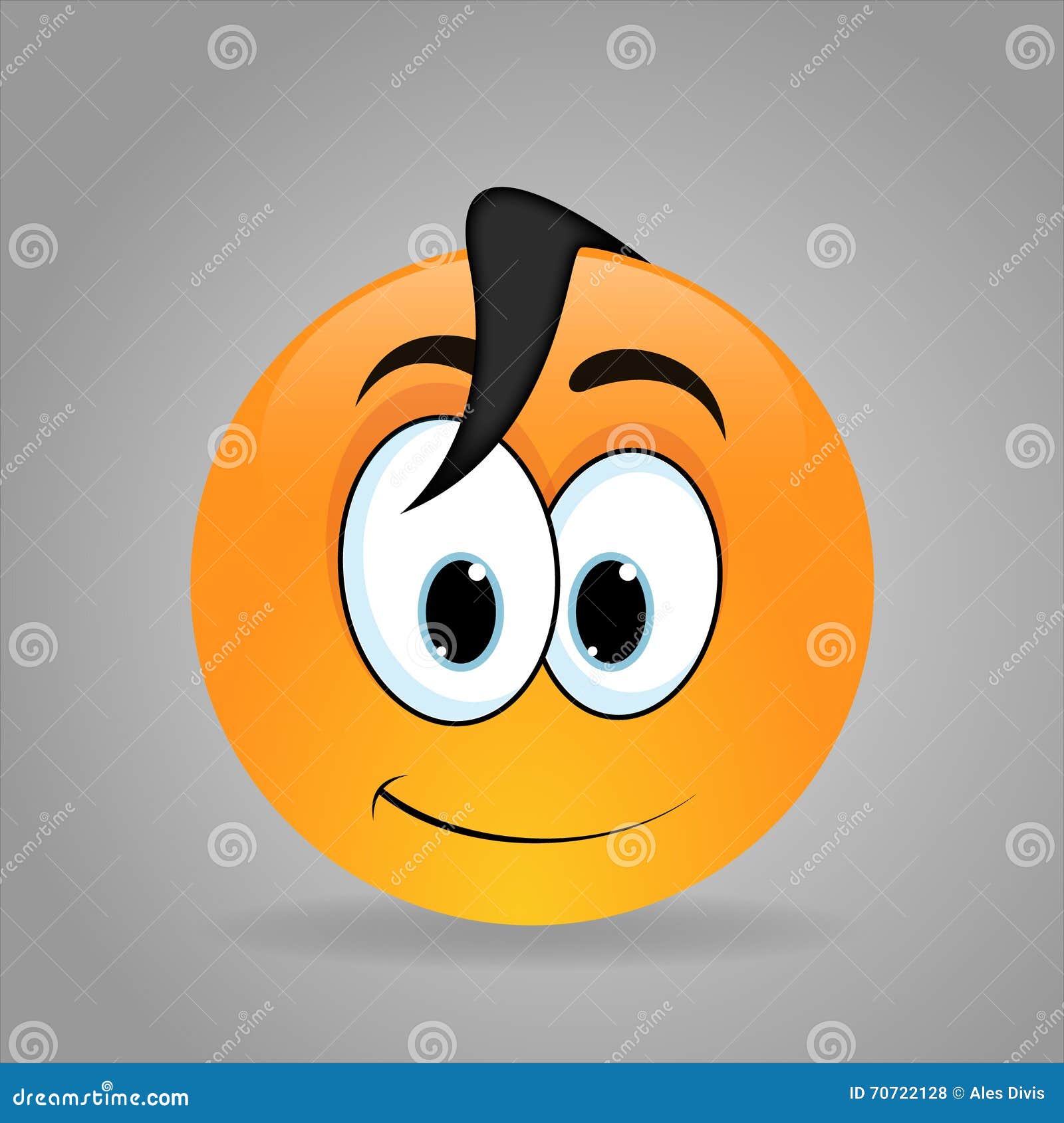 Cute boy emoticon. stock vector. Illustration of head - 70722128