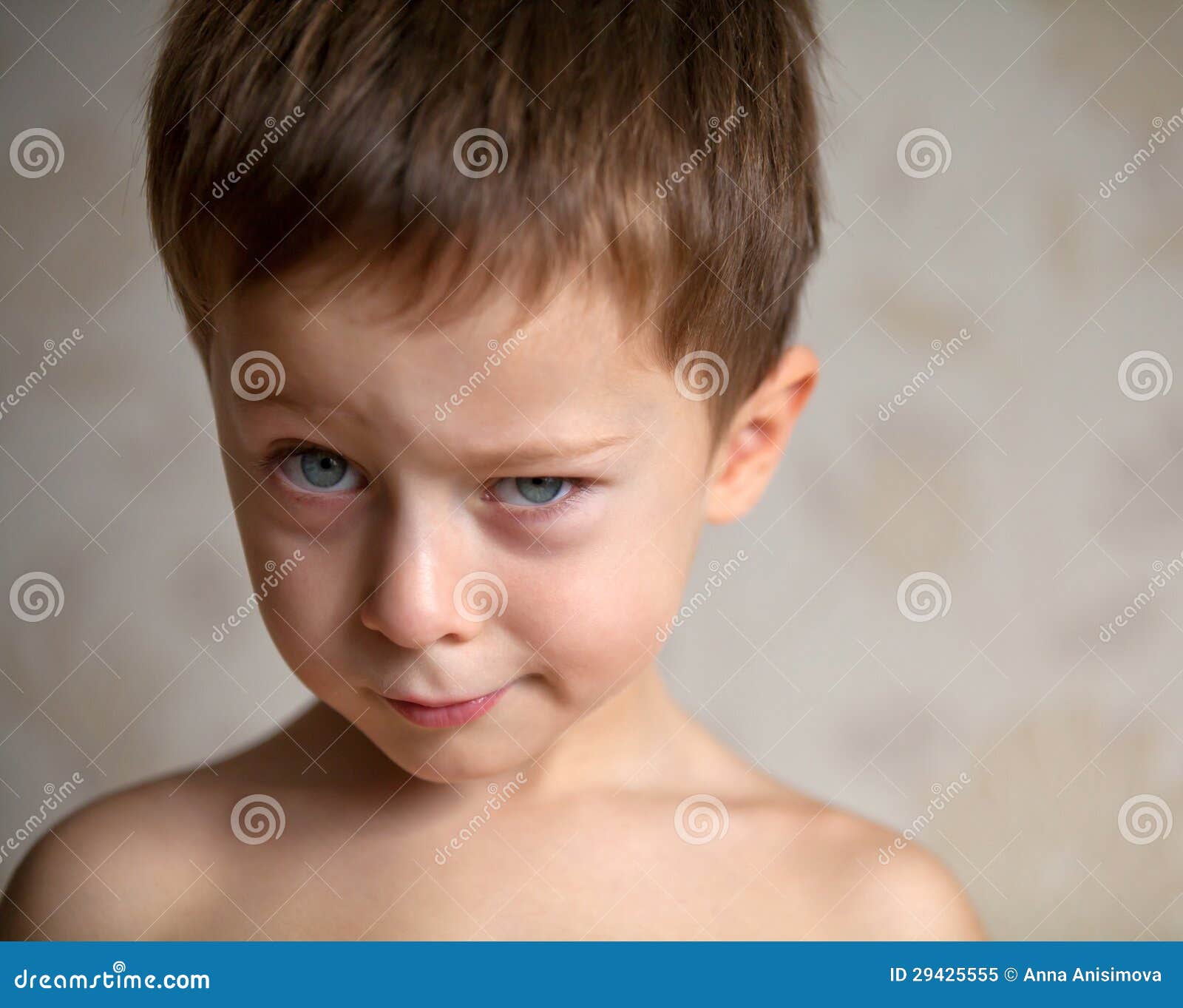 Cute Boy is Full of Emotions Stock Image - Image of negative, childhood ...