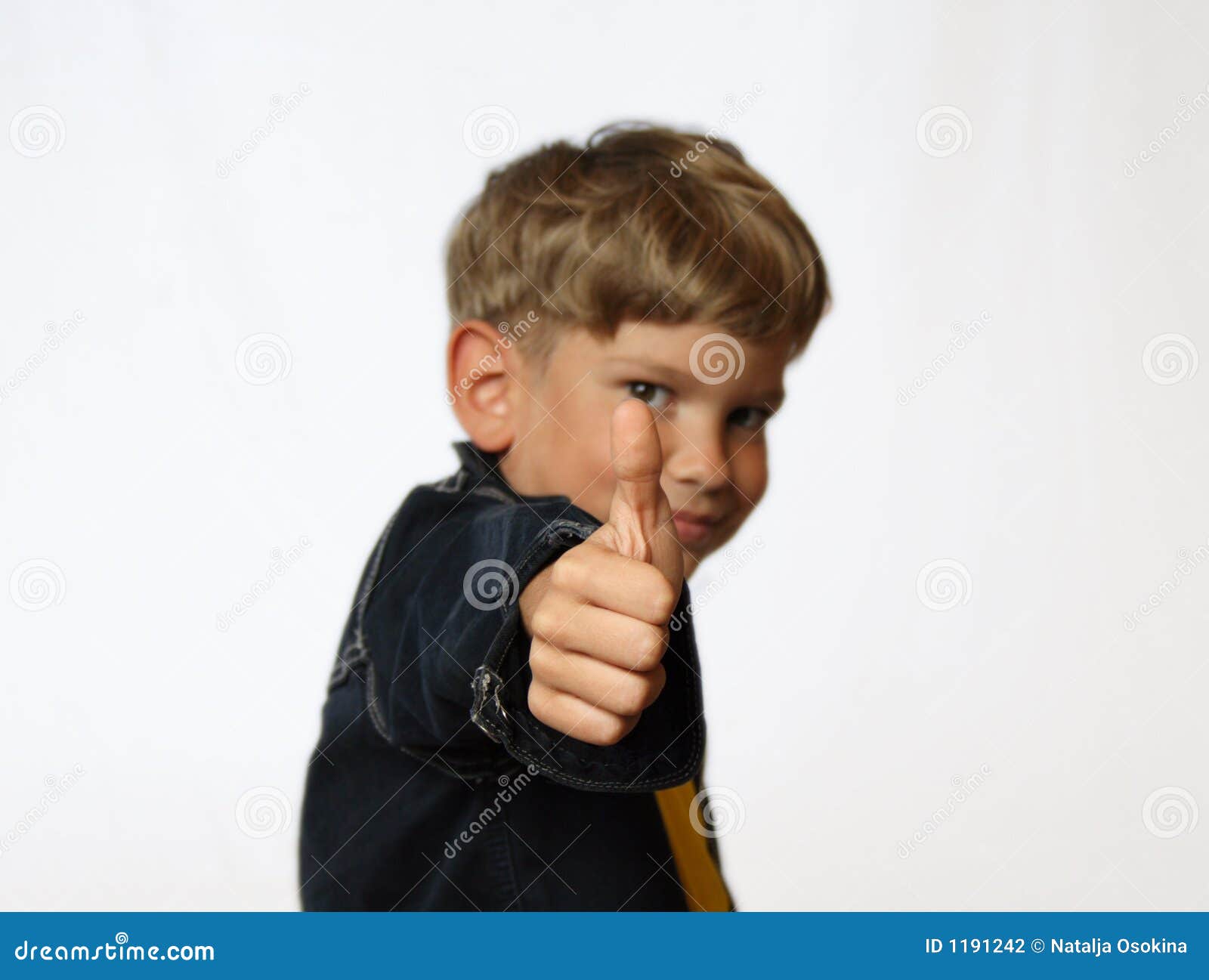 Cute boy, giving OK stock photo. Image of hair, grins - 1191242