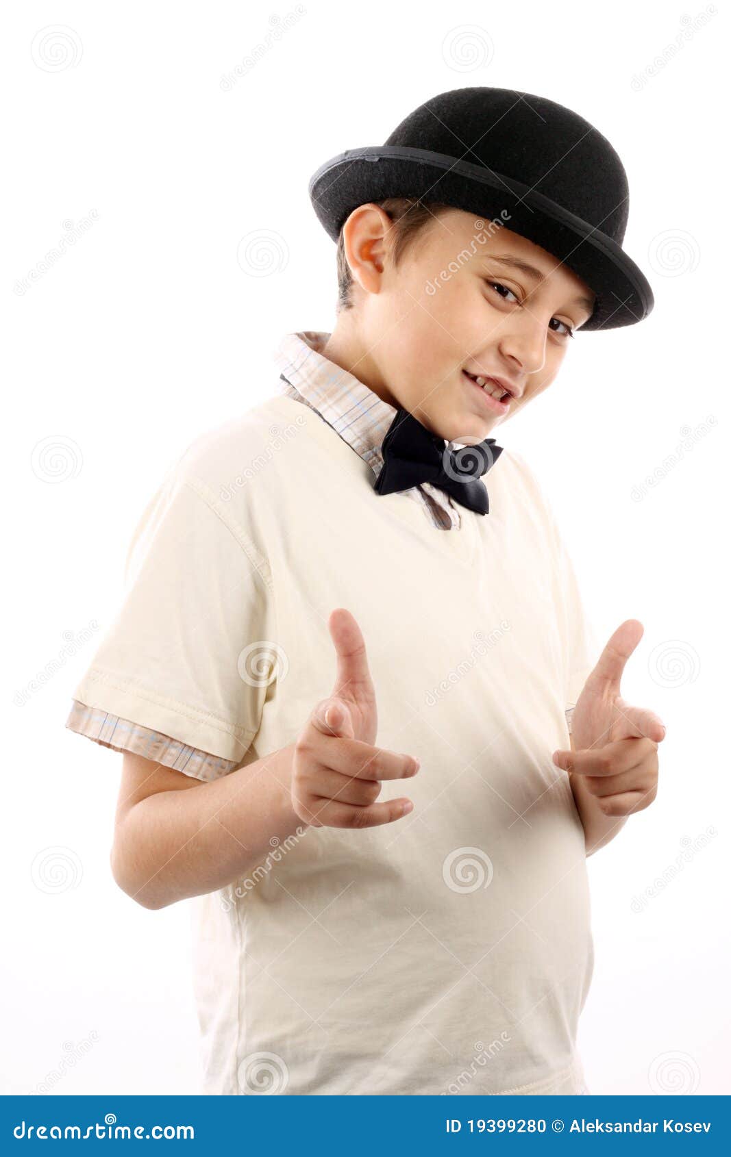 Cute boy with hat stock photo. Image of happy, positive - 19399280