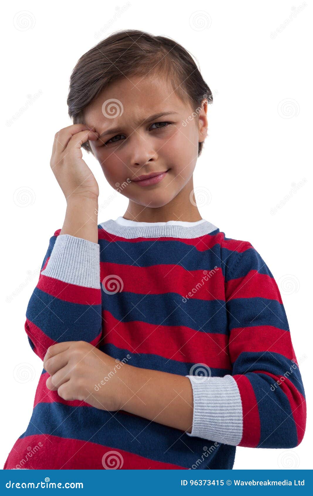 Cute Boy Having an Headache Stock Image - Image of expression, closed ...