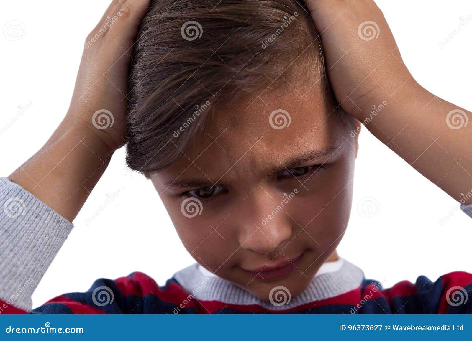 Cute Boy Having an Headache Stock Image - Image of shot, child: 96373627