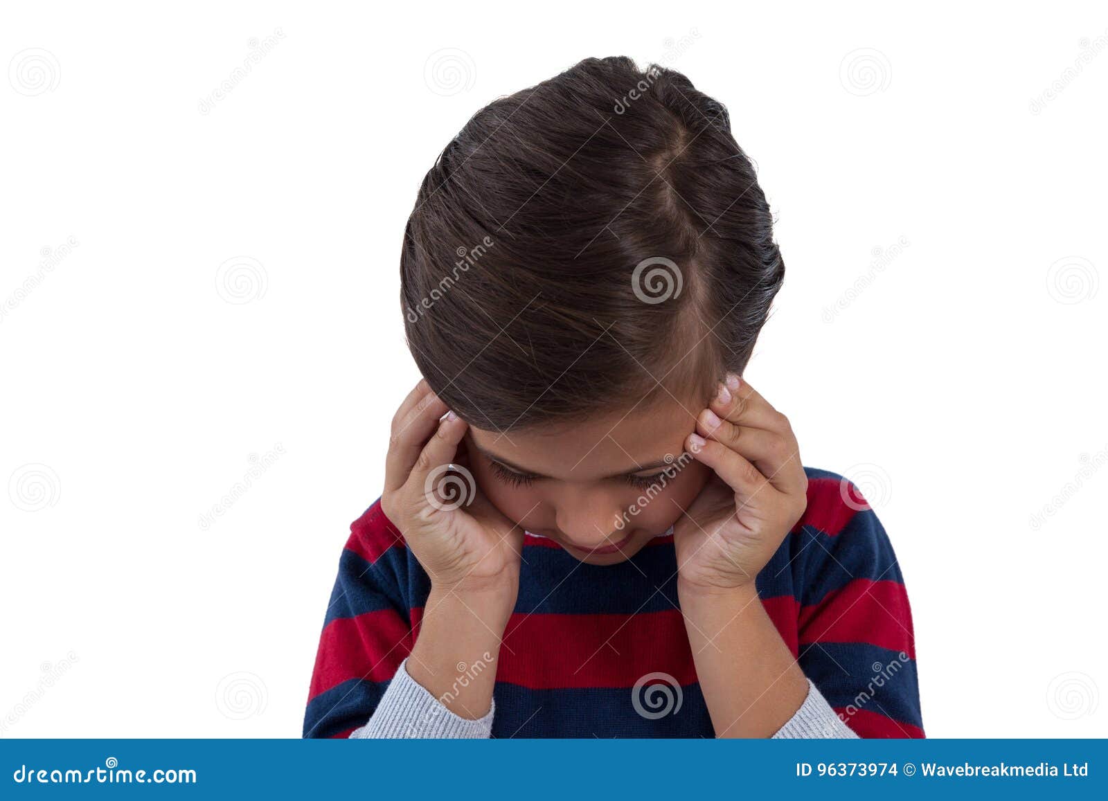 Cute Boy Having an Headache Stock Photo - Image of caucasian, touching ...