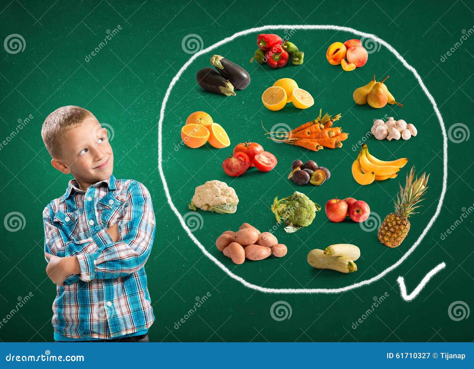 Cute boy and healthy food stock image. Image of groceries - 61710327