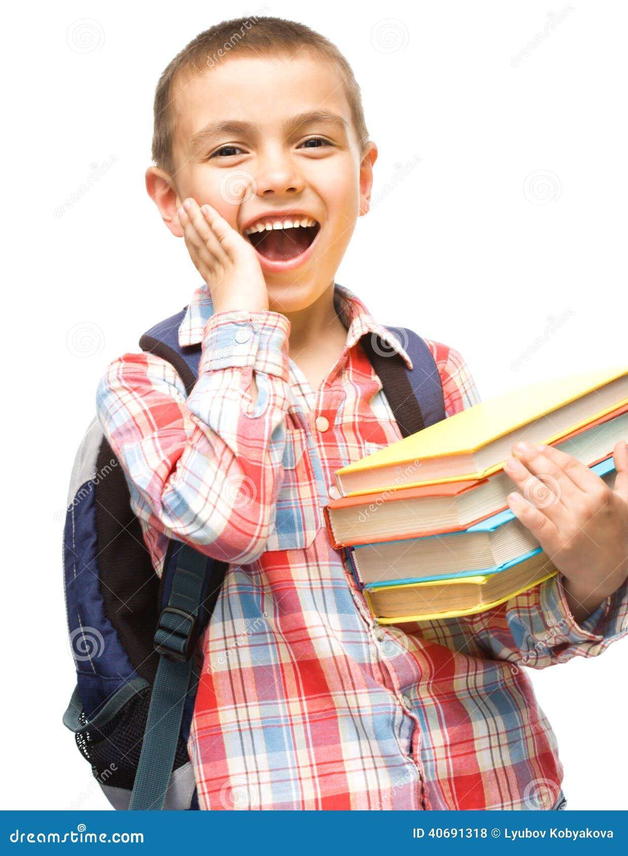 Cute boy is holding book stock photo. Image of expression - 40691318