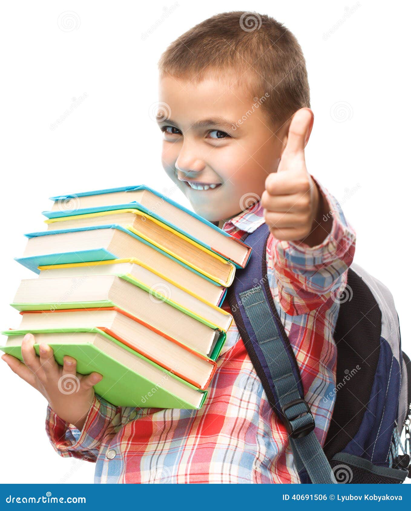 Cute boy is holding book stock photo. Image of portrait - 40691506