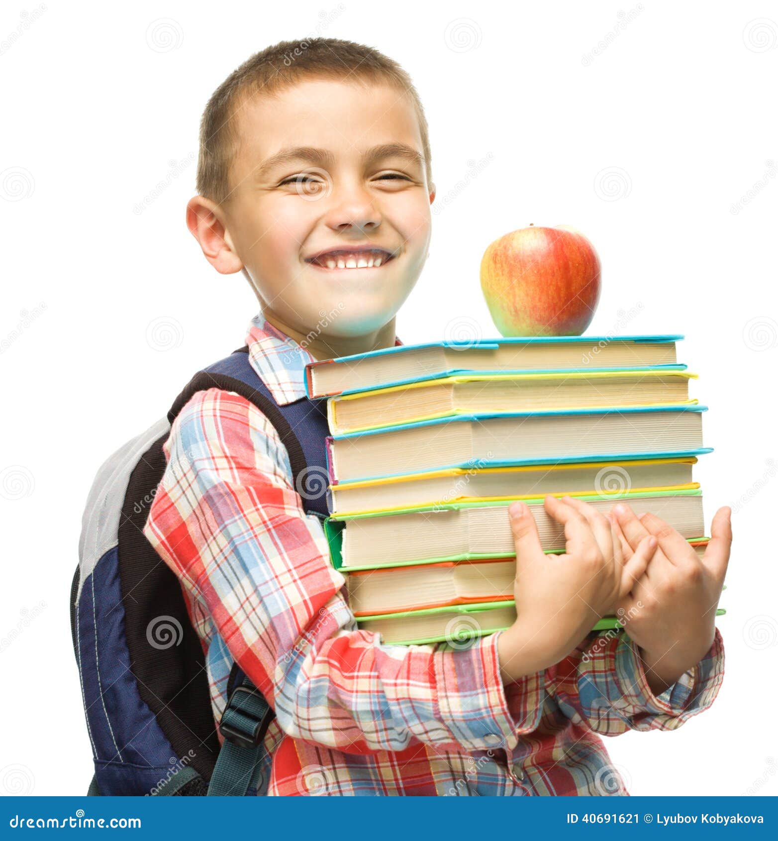 Cute boy is holding book stock image. Image of happiness - 40691621