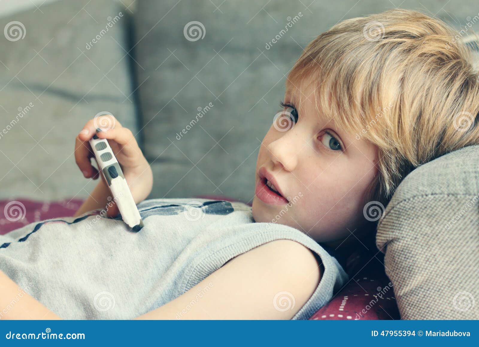 Cute boy with mobile phone stock photo. Image of caucasian - 47955394