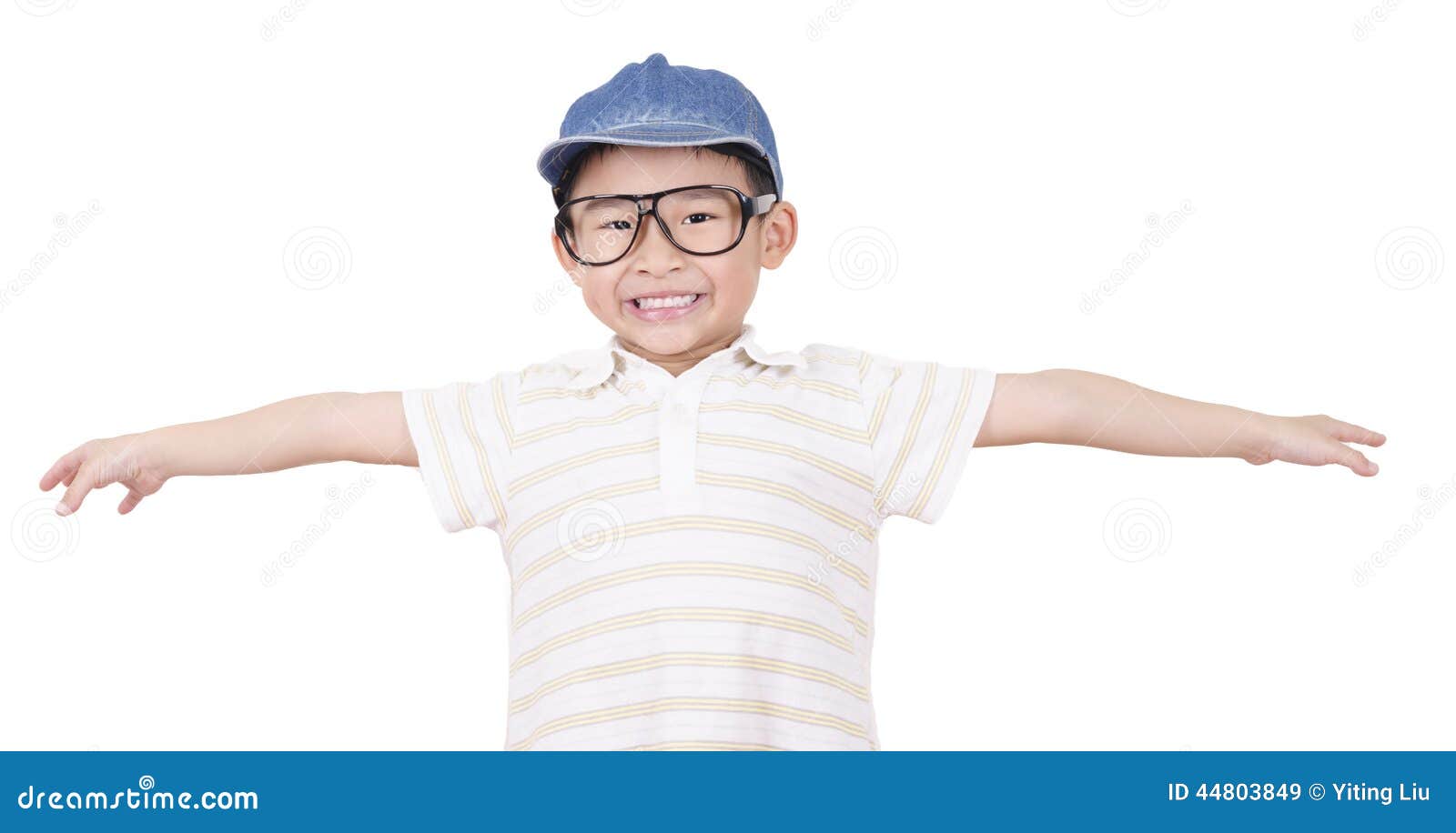 Cute boy open arm stock image. Image of child, happiness - 44803849